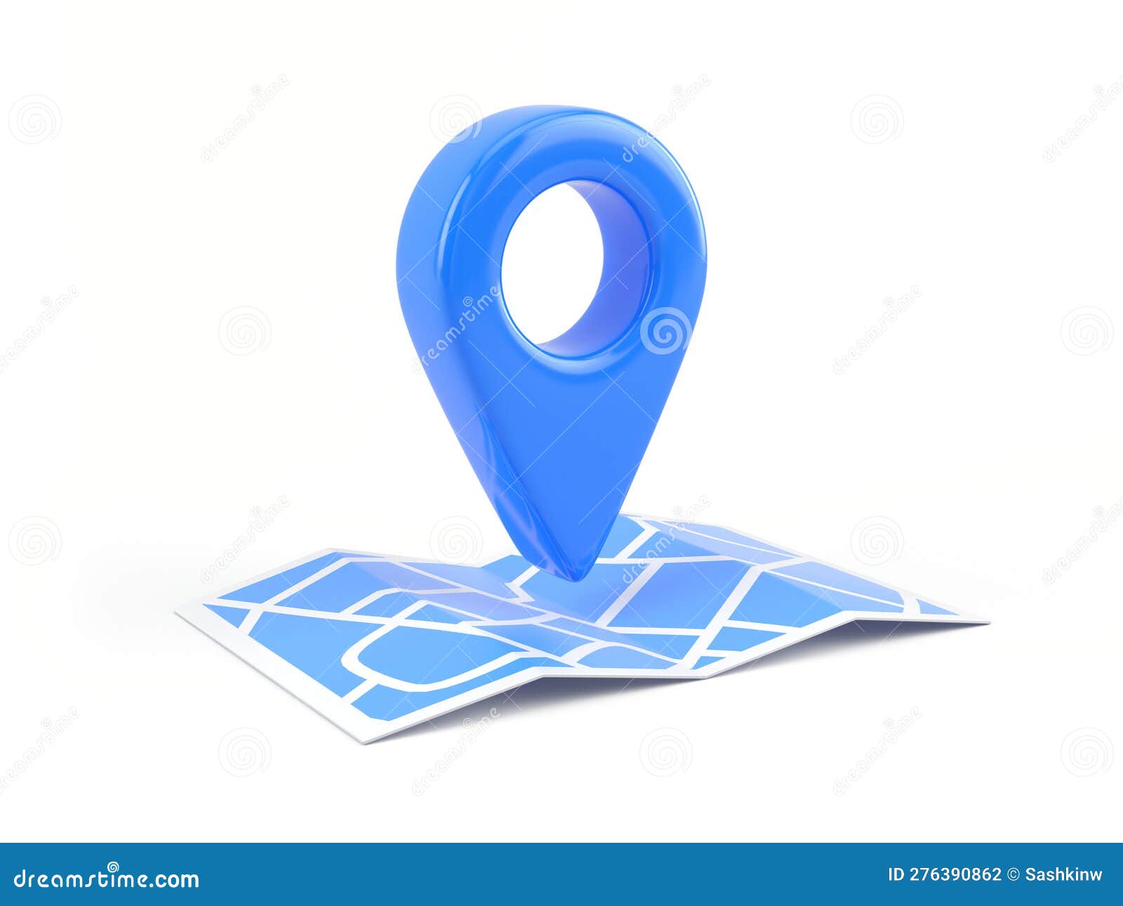 Blue Pointer Icon, Location Symbol on Map. Gps, Travel, Navigation ...
