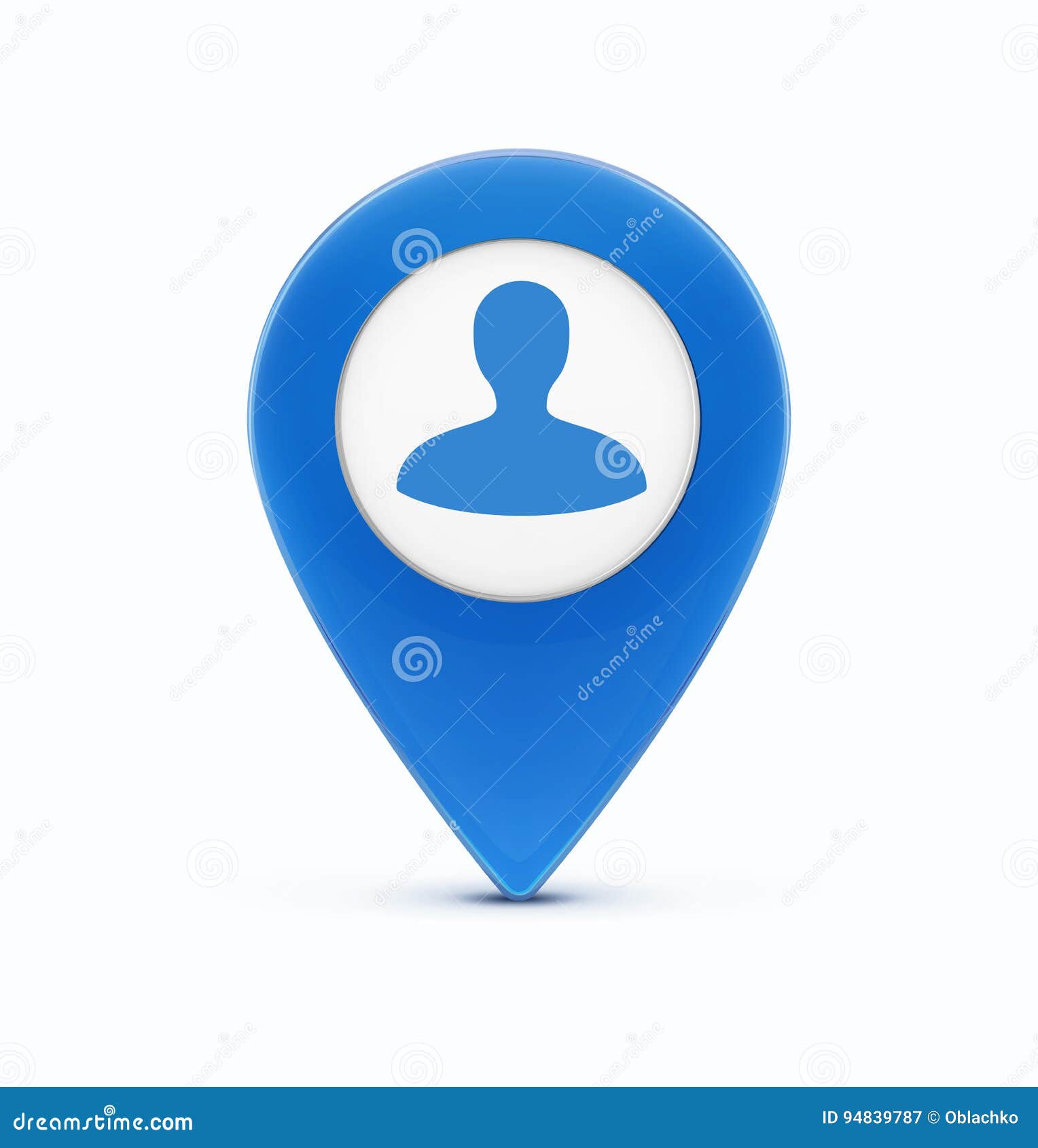 Blue pointer icon stock vector. Illustration of position - 94839787