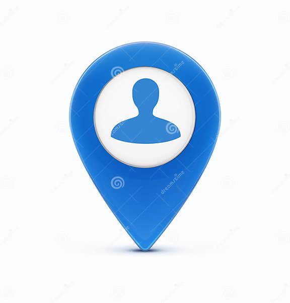 Blue pointer icon stock vector. Illustration of position - 94839787