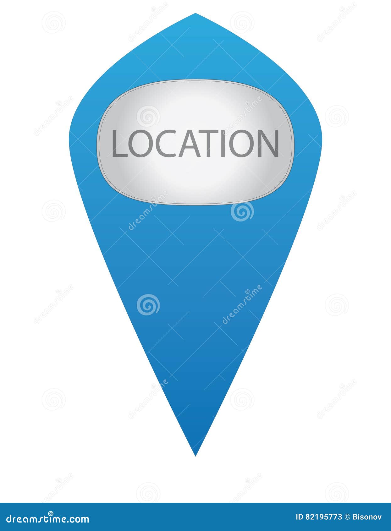 Blue Pointer Location for Map or for Web Stock Illustration ...