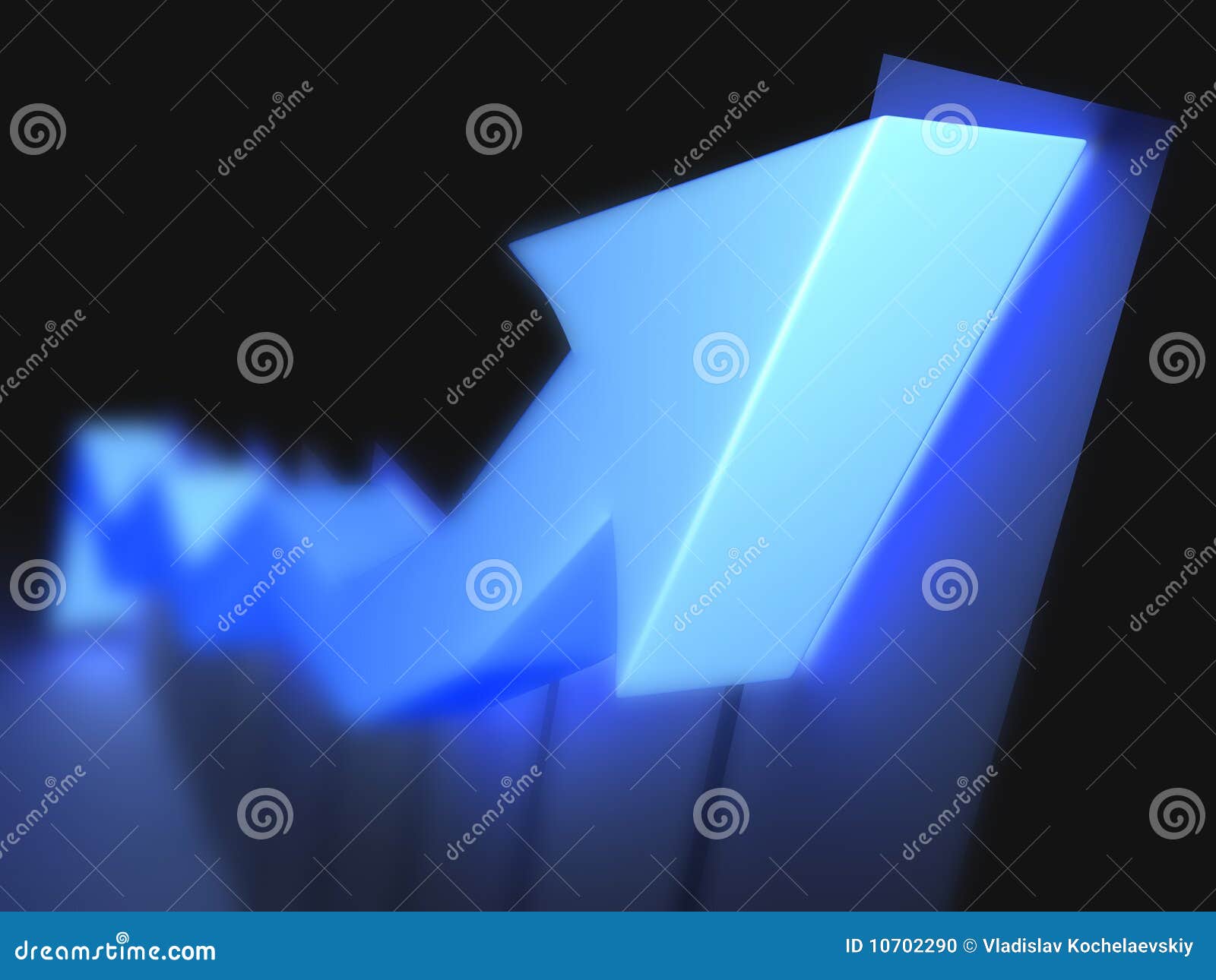 Blue pointer up stock illustration. Illustration of exchange - 10702290