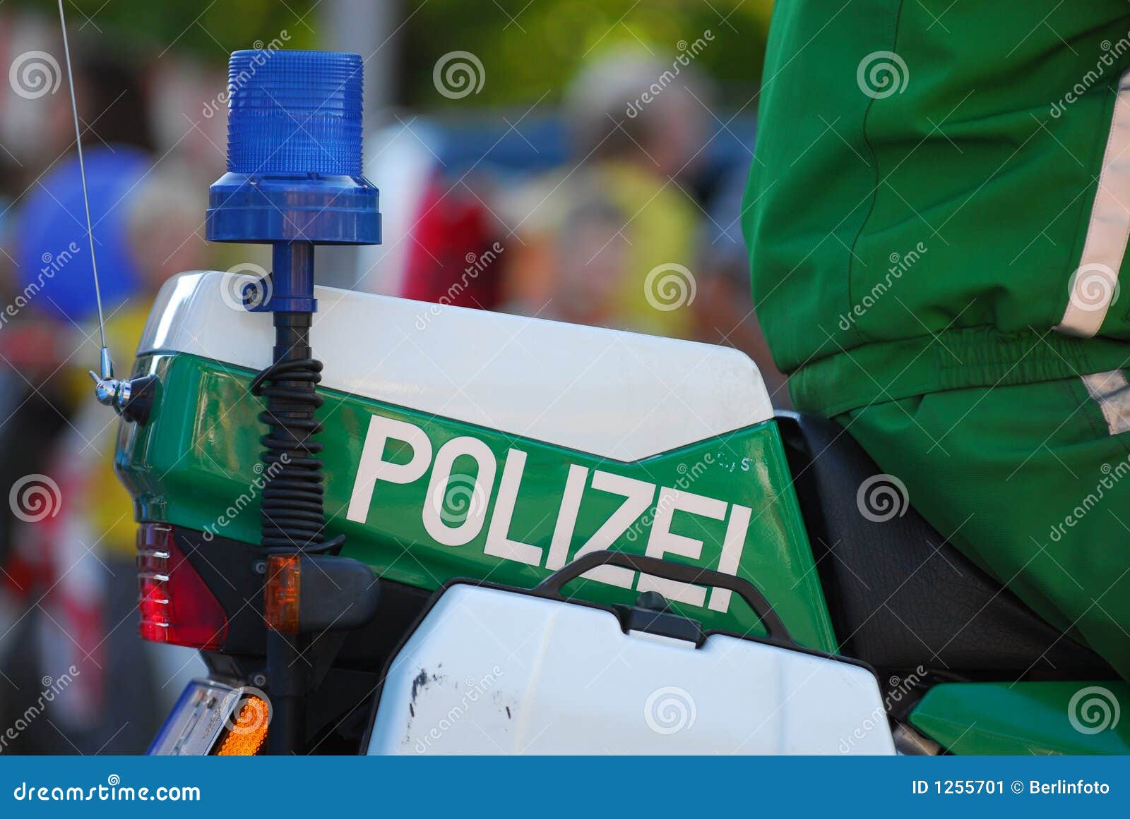 Blue Police Light on a Motorcycle Stock Image - Image of active, guard ...