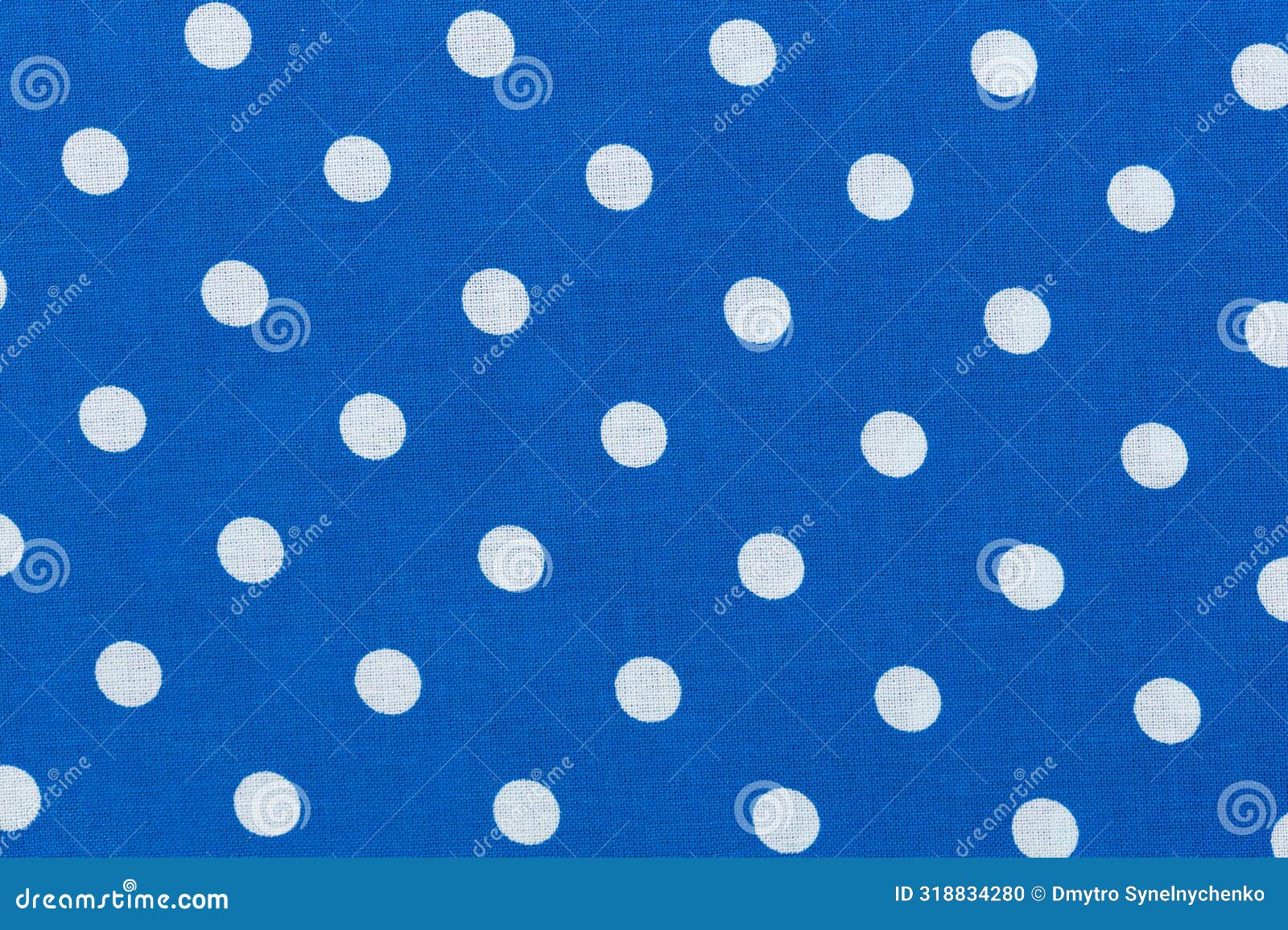Blue Polka Dot Pattern with Circles Texture. Stock Photo - Image of ...