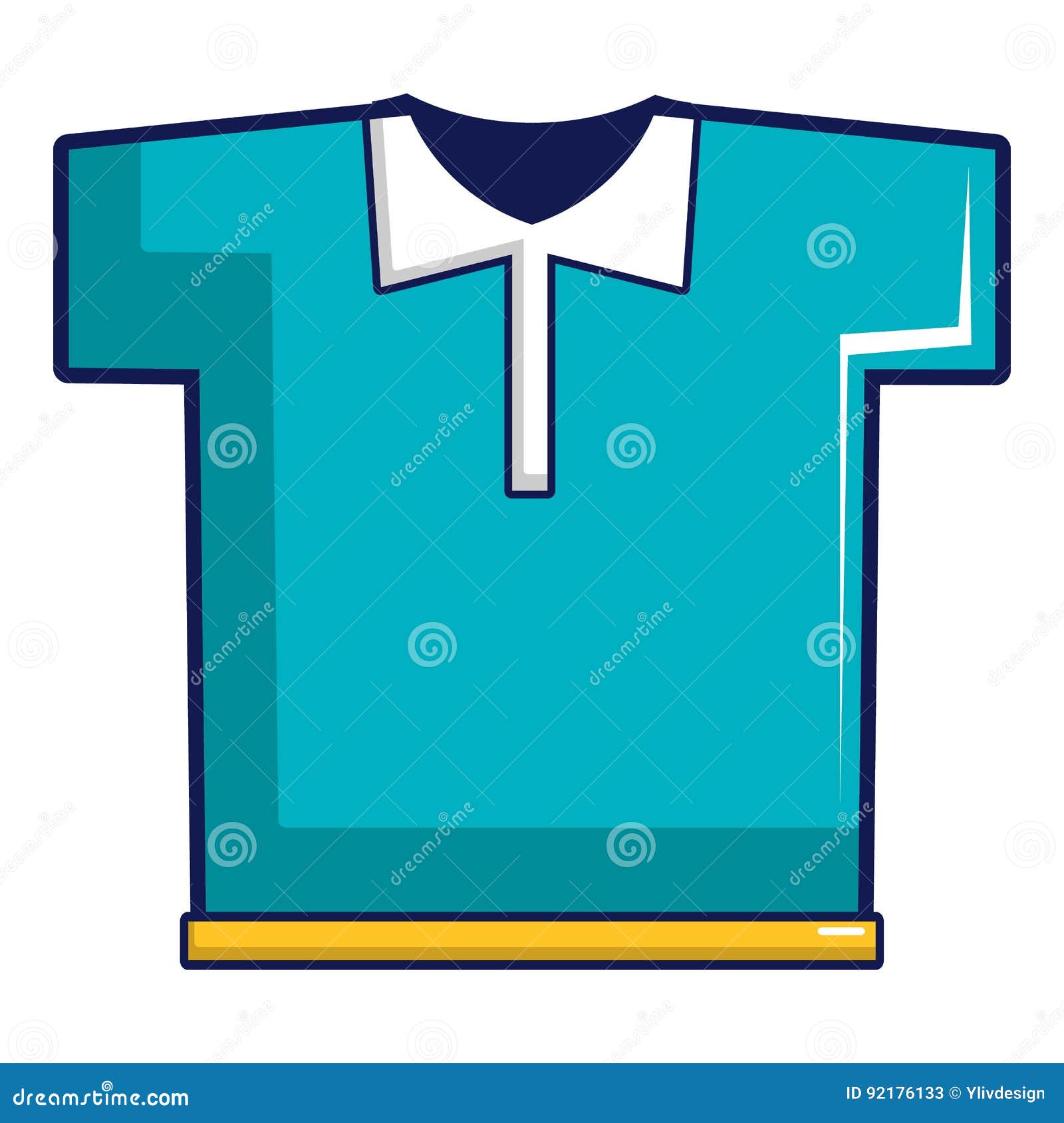 Blue Polo Shirt Icon, Cartoon Style Stock Vector - Illustration of ...