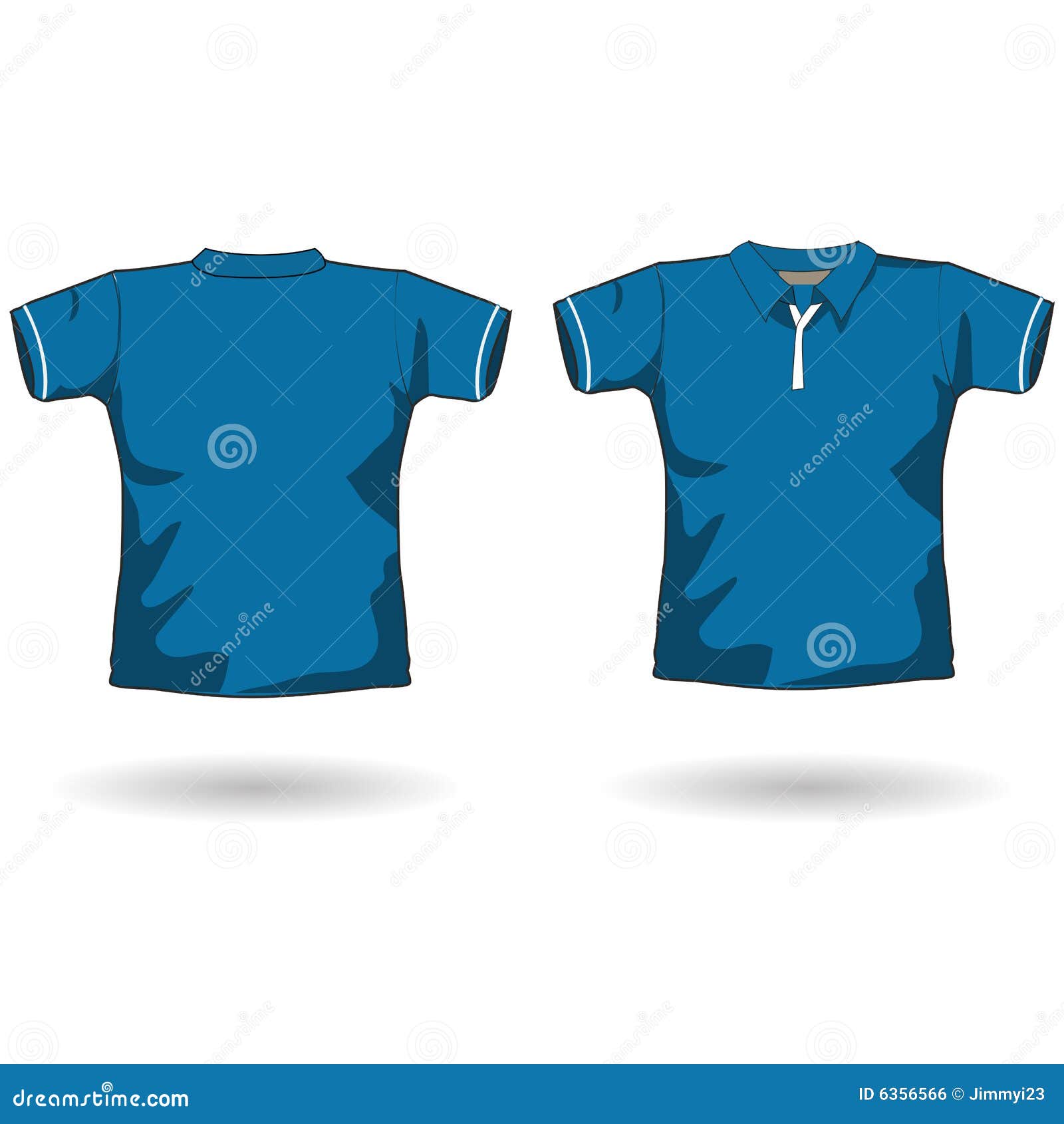 Blue polo shirt template stock illustration. Illustration of cotton ...