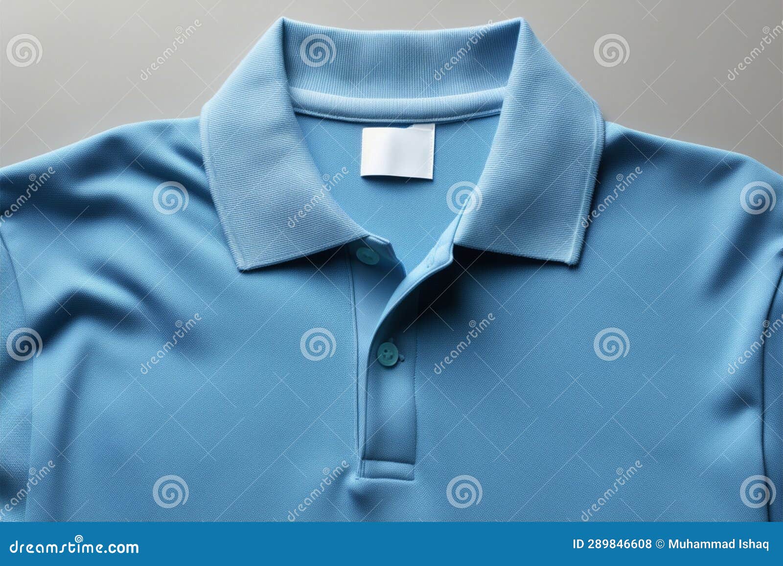 A Blue Polo Shirt with a White Tag on it Stock Illustration ...