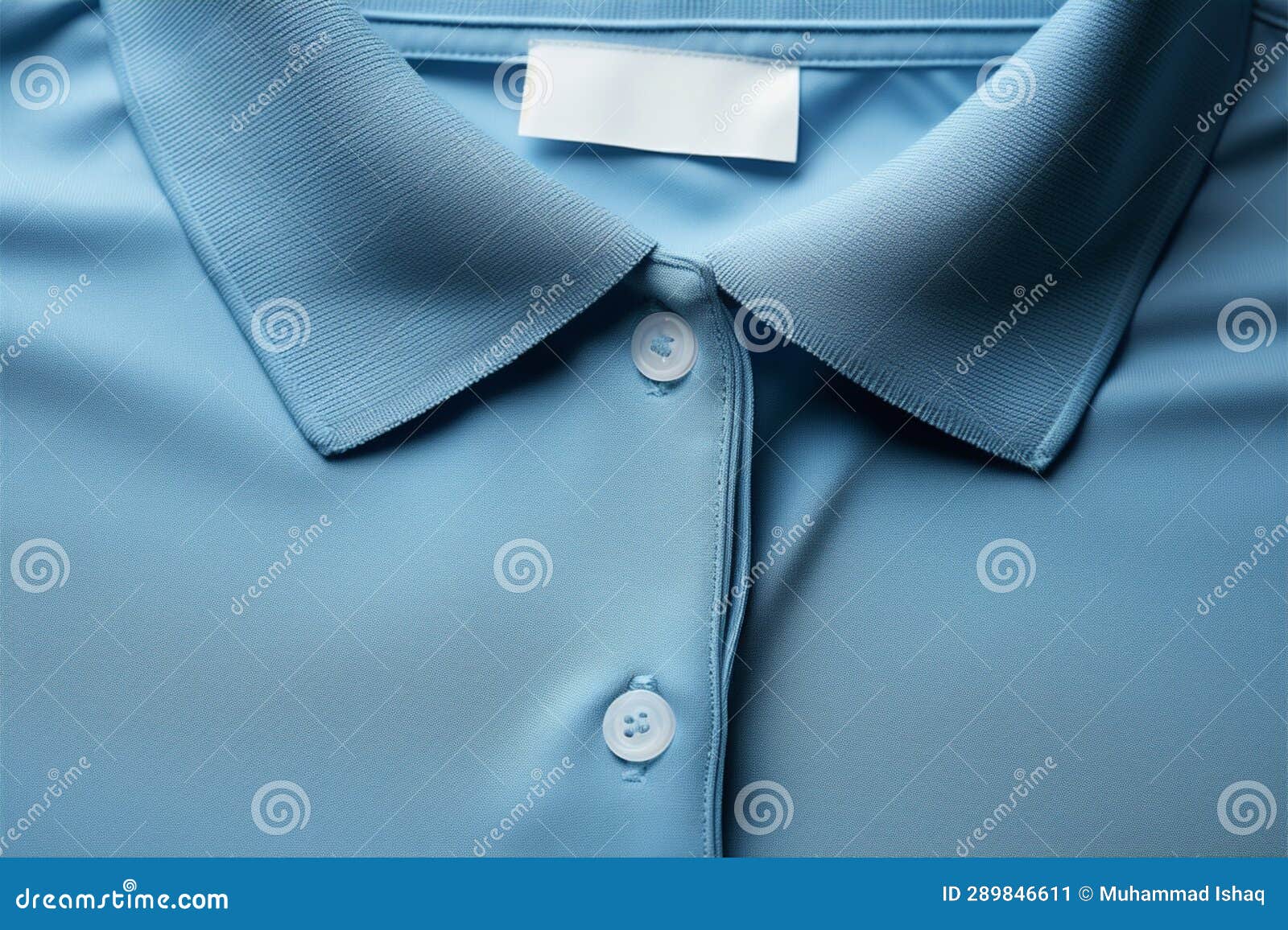 A Blue Polo Shirt with a White Tag on it Stock Illustration ...