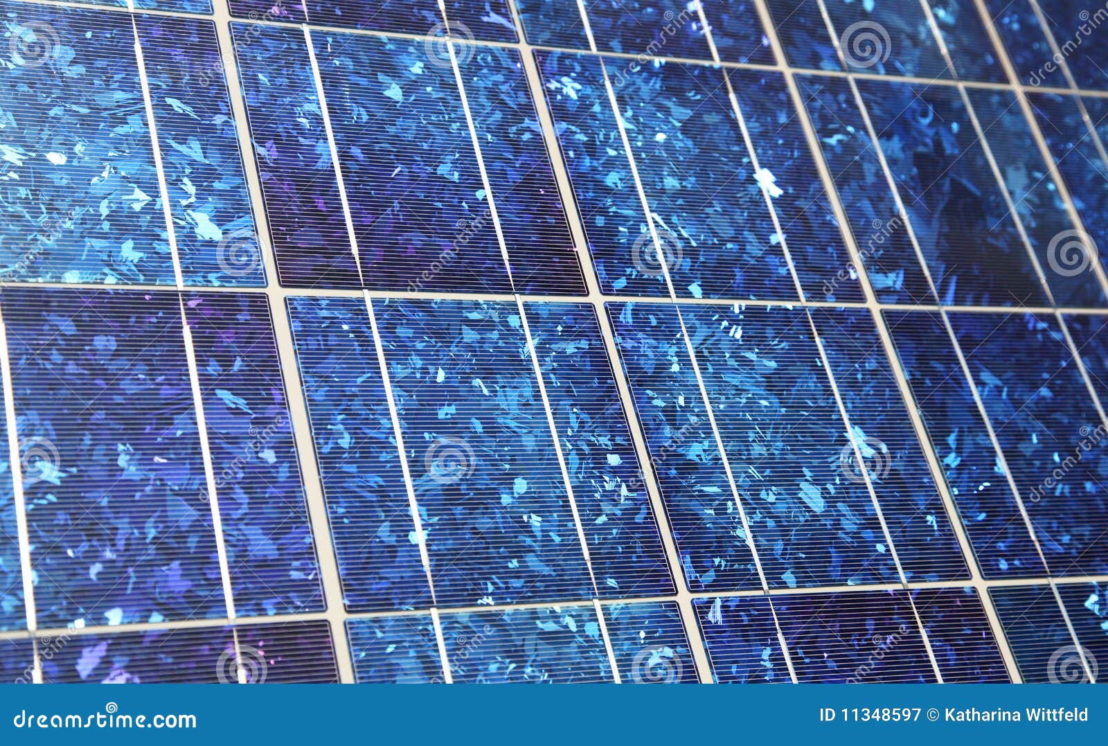 Blue Polycrystalline Solar Panel Stock Image - Image of solar, generate ...