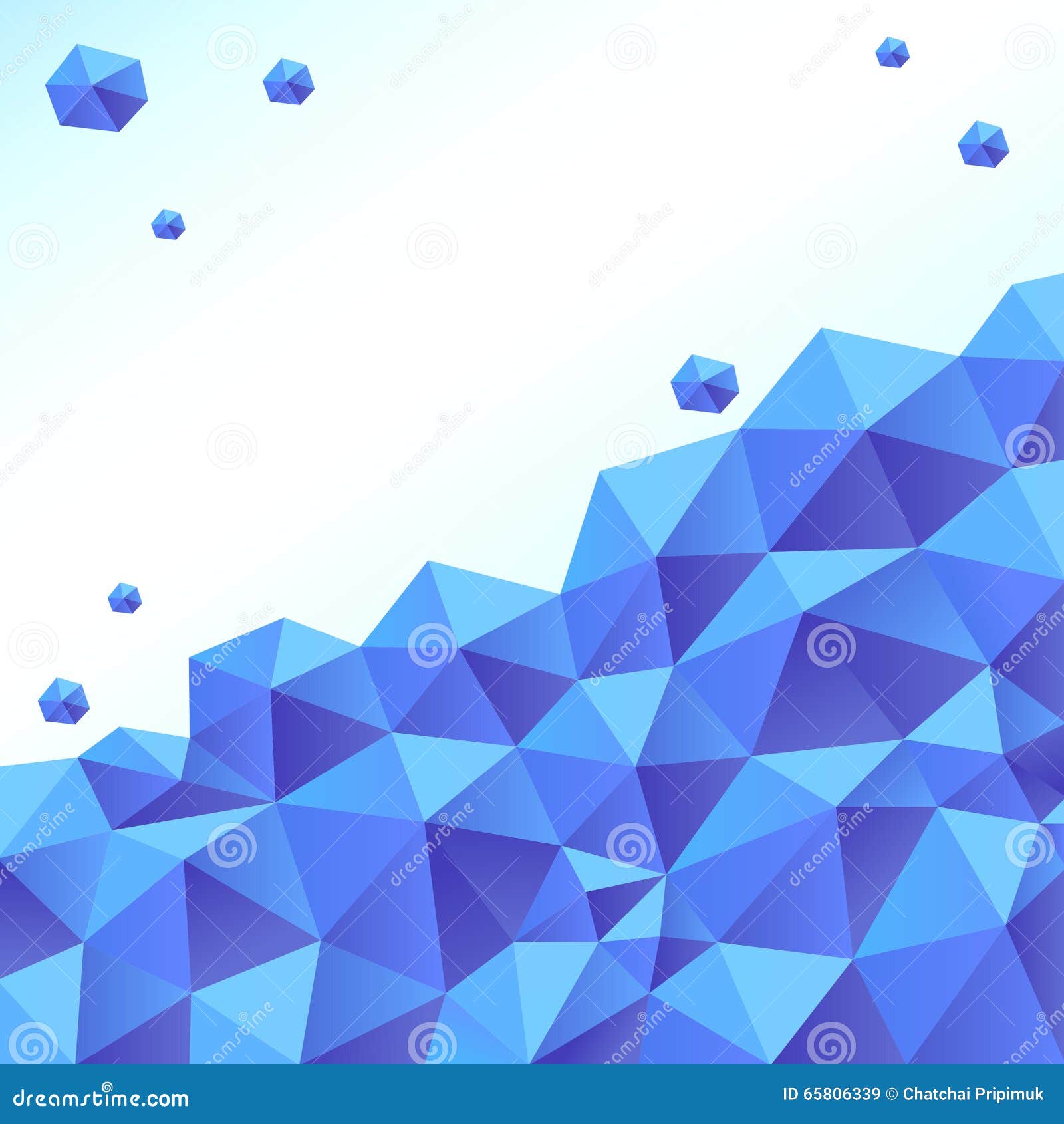Blue Polygon Background, Vector Stock Vector - Illustration of vector ...