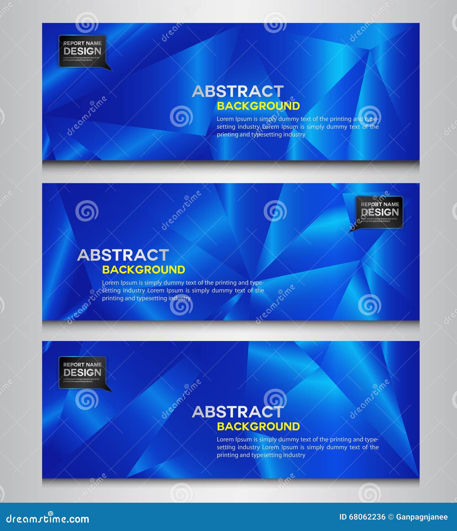 Blue Polygon Banner with Abstract Banner Blue Banner Vector ...
