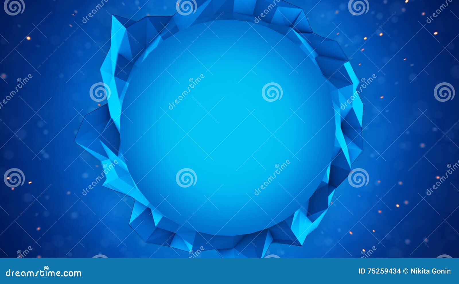 Blue Polygon Banner 3D Render Stock Illustration - Illustration of ...