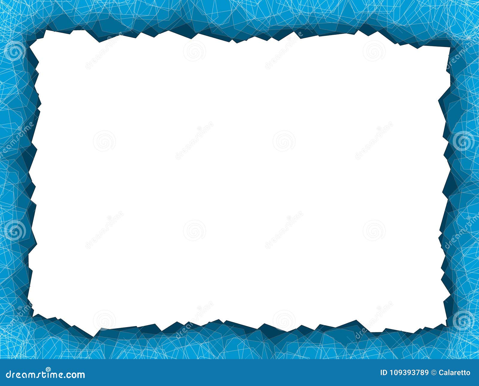 Blue polygon frame stock illustration. Illustration of digital - 109393789