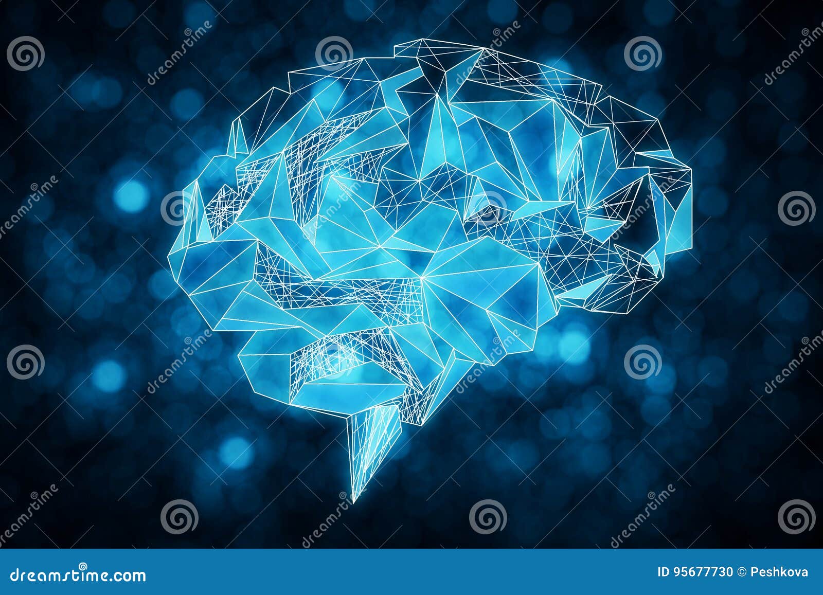 Blue polygonal brain stock illustration. Illustration of head - 95677730 Blue polygonal brain stock illustration. Illustration of head - 95677730