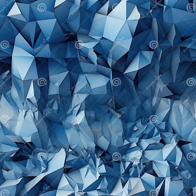 Blue Polygonal Low Poly Background, Featuring Rough Clusters of ...
