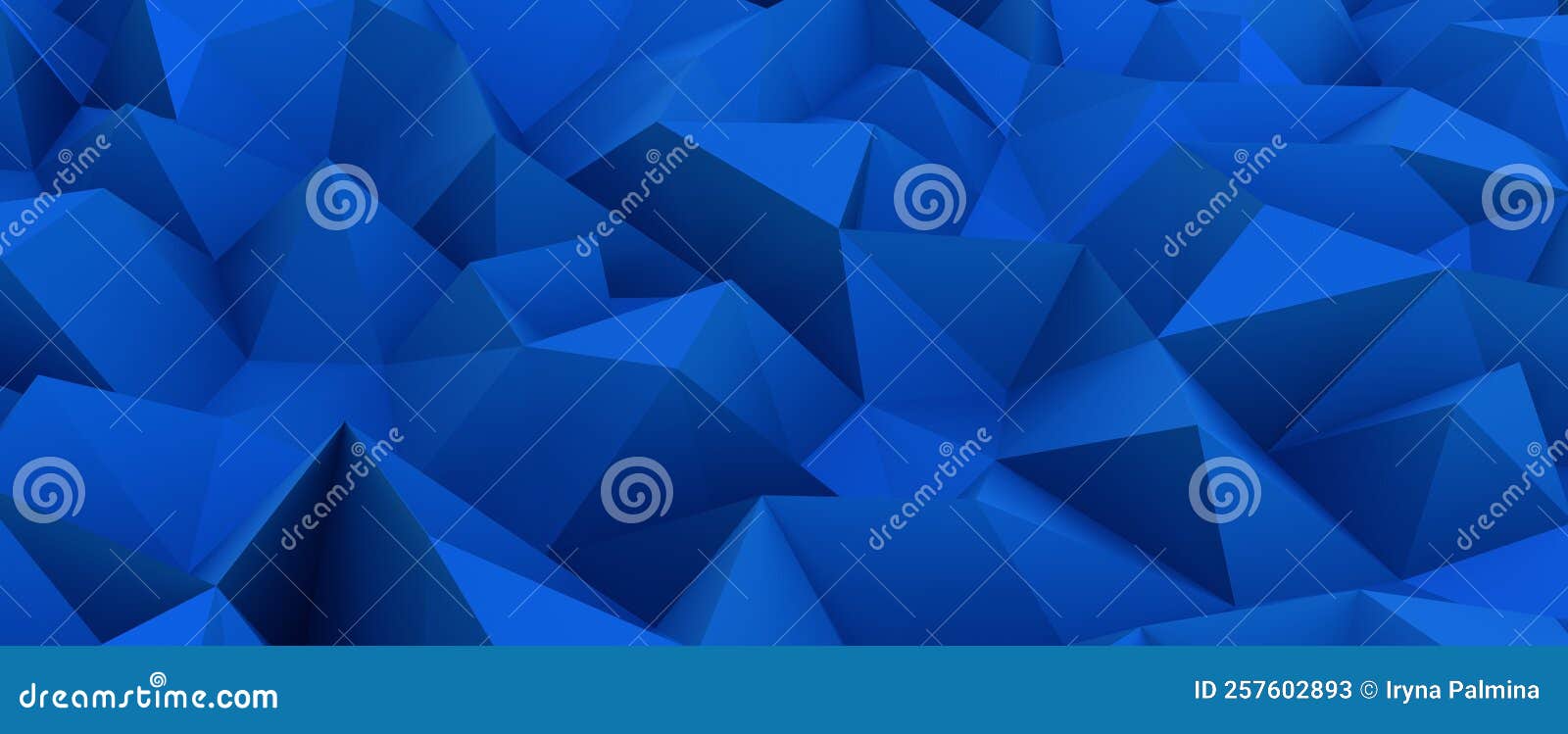 Blue Polygonal Triangle Crystals Abstract Background Stock Illustration ...