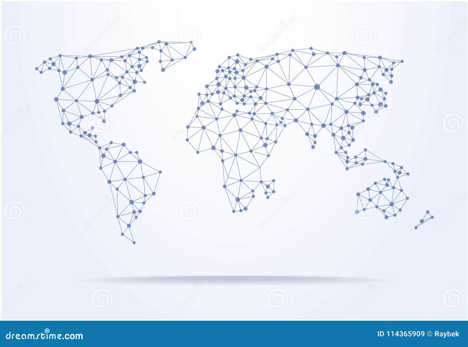 Polygonal world map stock illustration. Illustration of america - 114365909