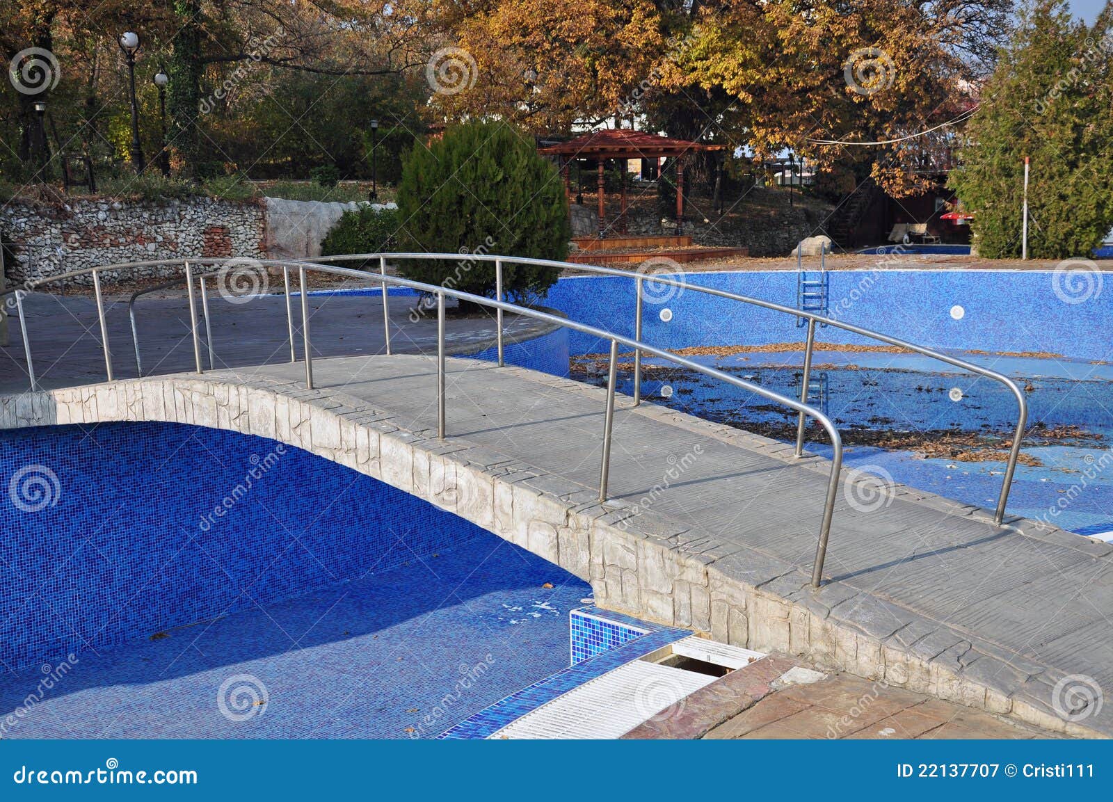 Blue pool bridge stock image. Image of blue, pool, pavement - 22137707