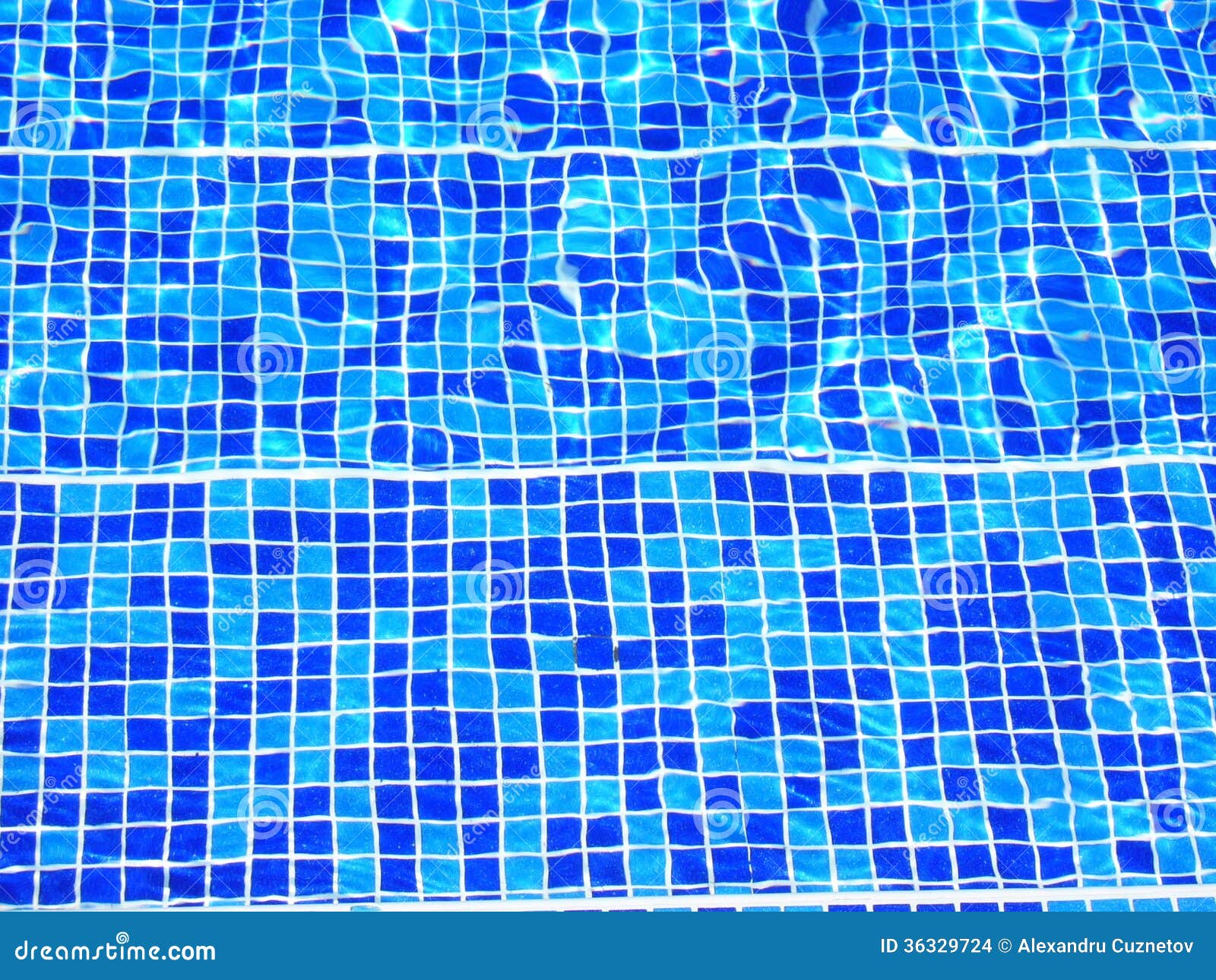Blue Pool Mosaic Tile Stairs Stock Photo - Image of color, blue: 36329724
