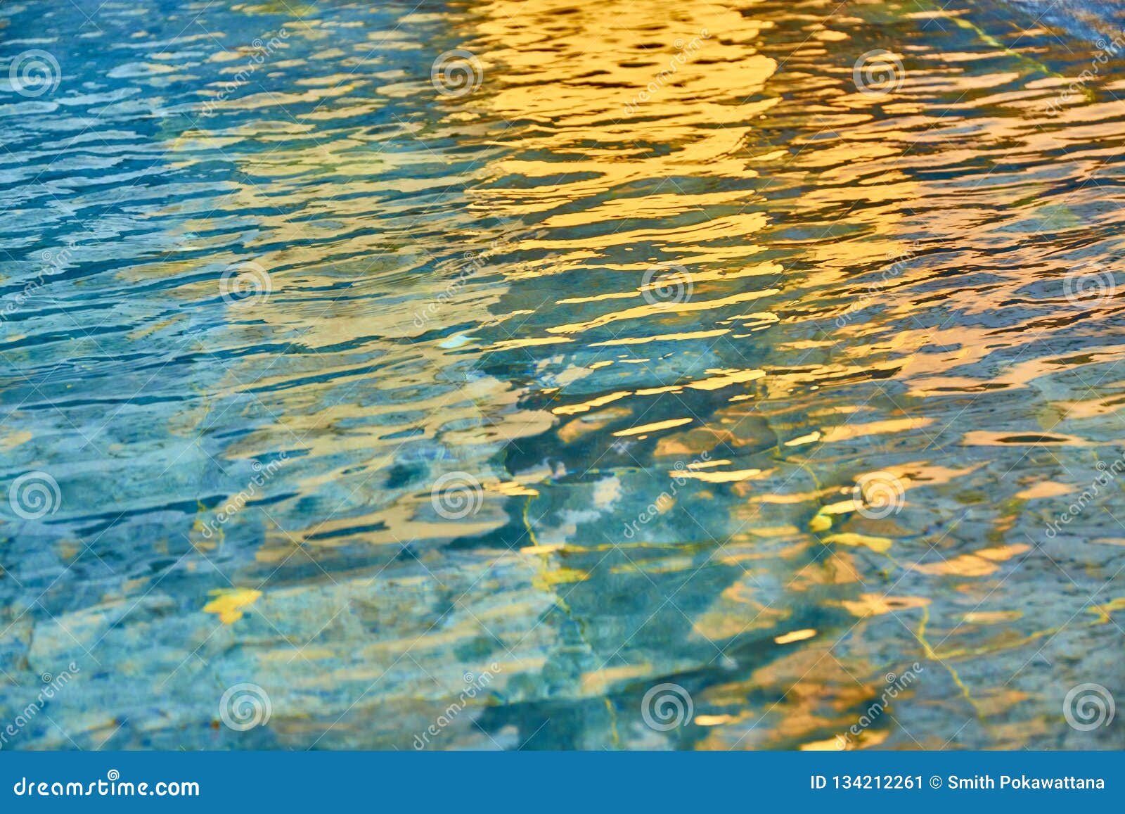 Pool Transparent Water with Sun Reflections Stock Image - Image of ...