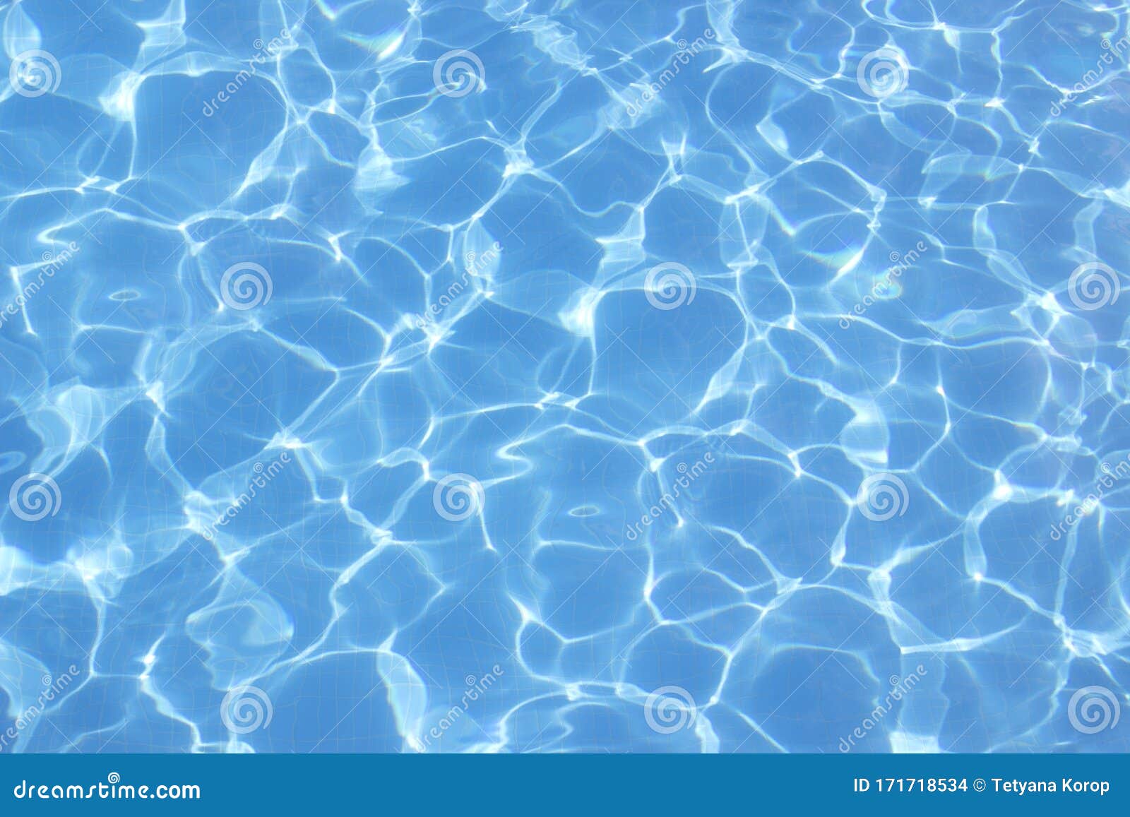 Blue Pool Water with Waves and Sun Flare Stock Photo - Image of reflect ...
