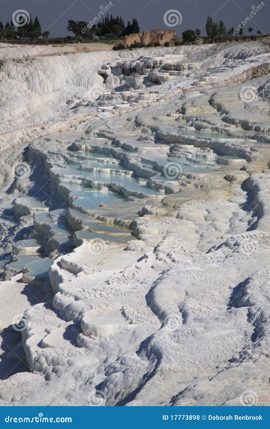 Blue Pools at Pumakkale Turkey Stock Photo - Image of landscape ...