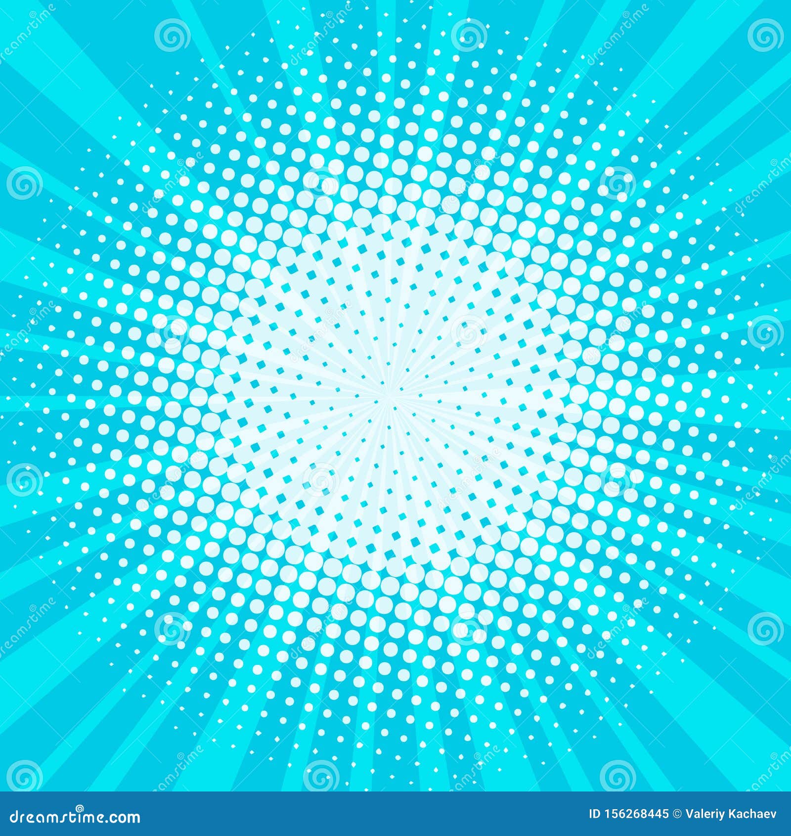 Blue pop art background stock vector. Illustration of graphic - 156268445