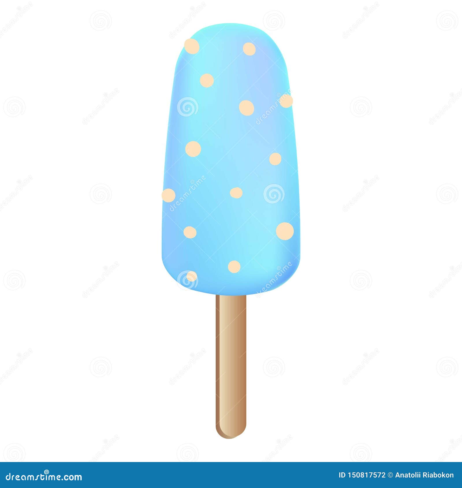 Blue Popsicle Icon, Cartoon Style Stock Vector - Illustration of ...