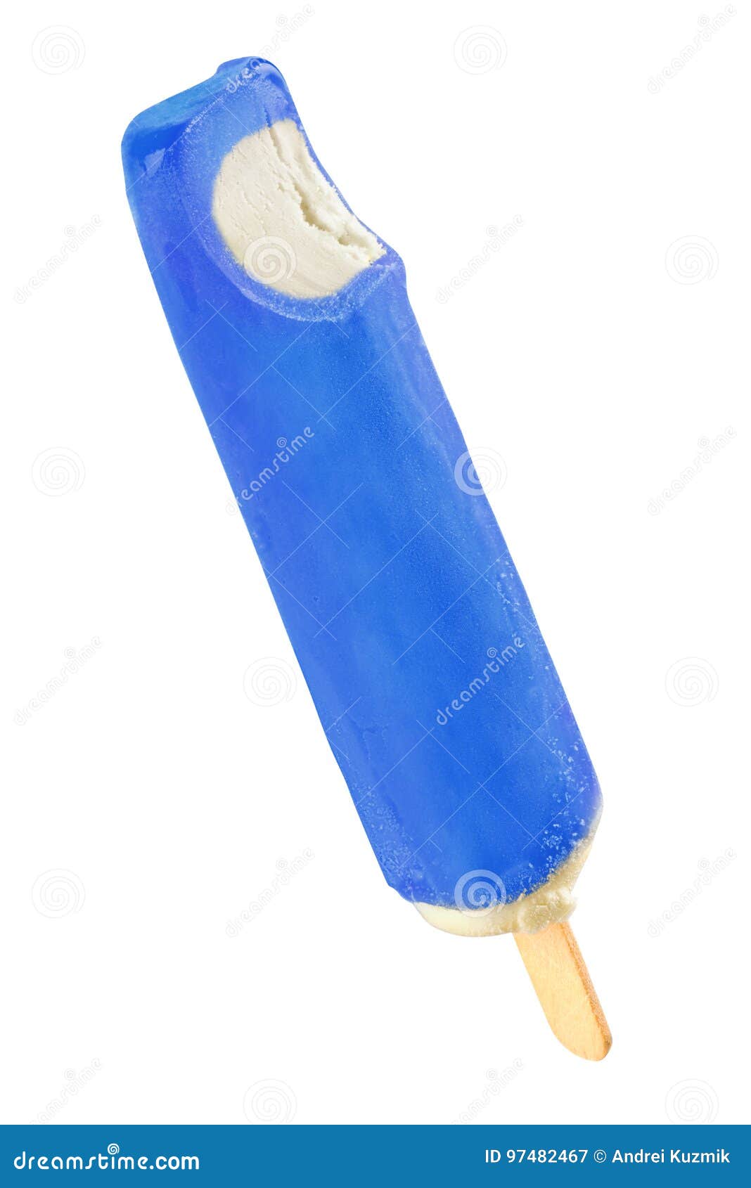 Blue popsicle isolated stock image. Image of frozen, classic - 97482467