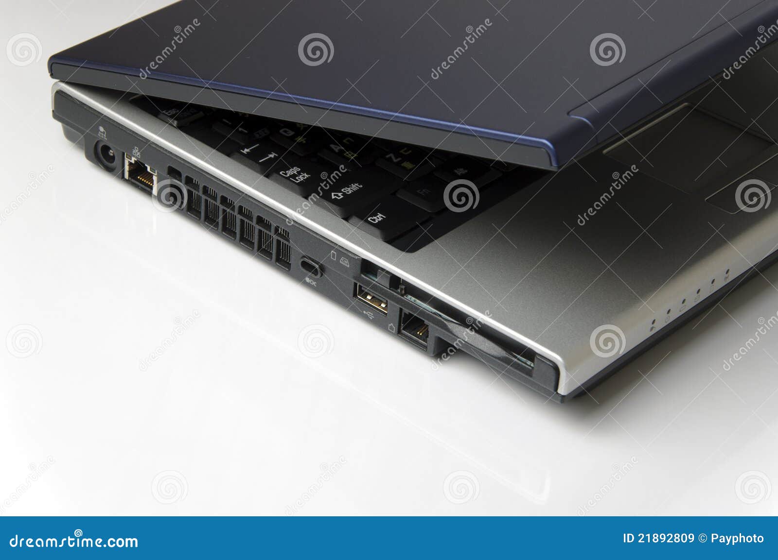 Blue portable computer stock image. Image of computer - 21892809