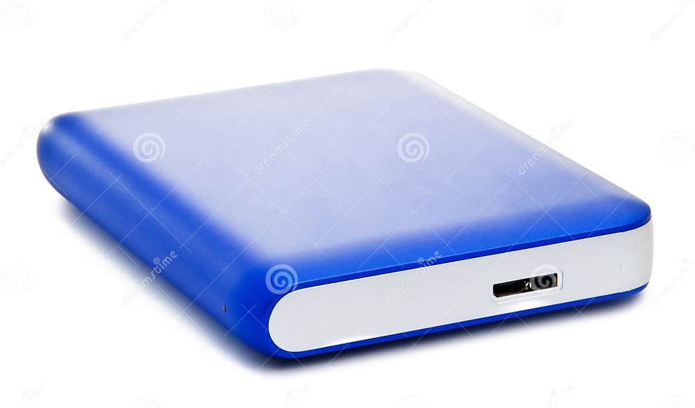 Blue Portable Drive stock photo. Image of information - 17988300