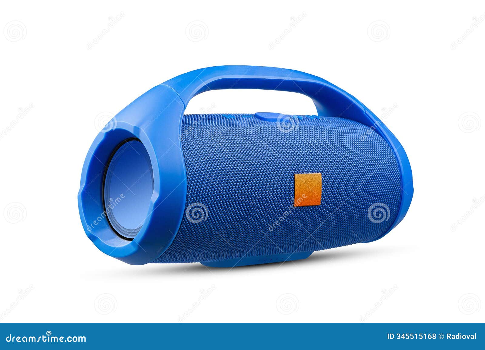 Blue Portable Wireless Bluetooth Speaker, Isolated on a White ...