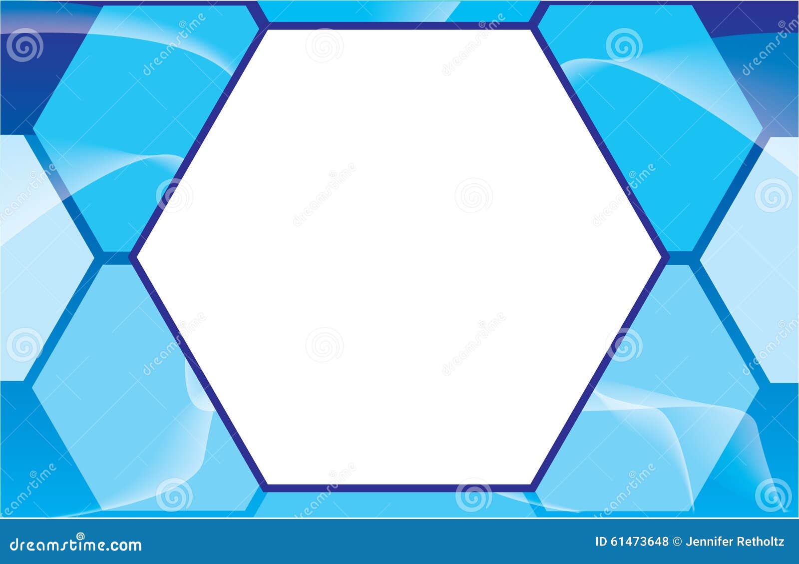 Blue Postcard Brochure Template Stock Illustration - Illustration of ...