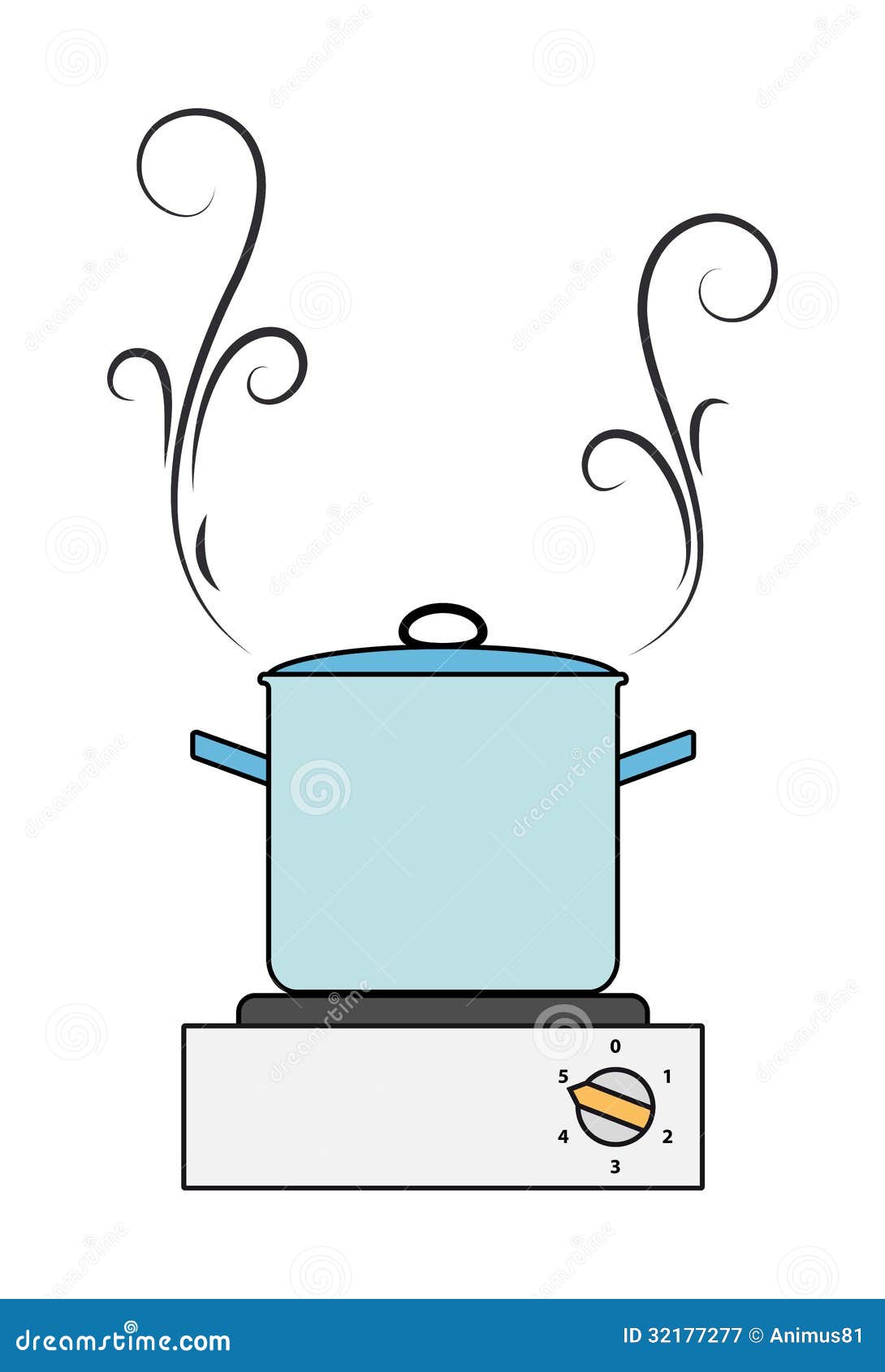 Blue pot stock vector. Illustration of kitchen, aroma - 32177277