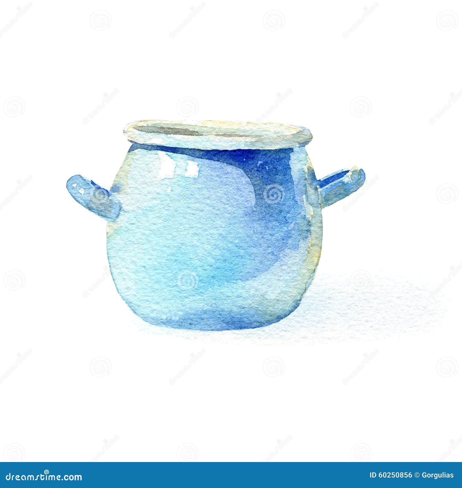 Blue pot stock illustration. Illustration of potted, beautiful - 60250856