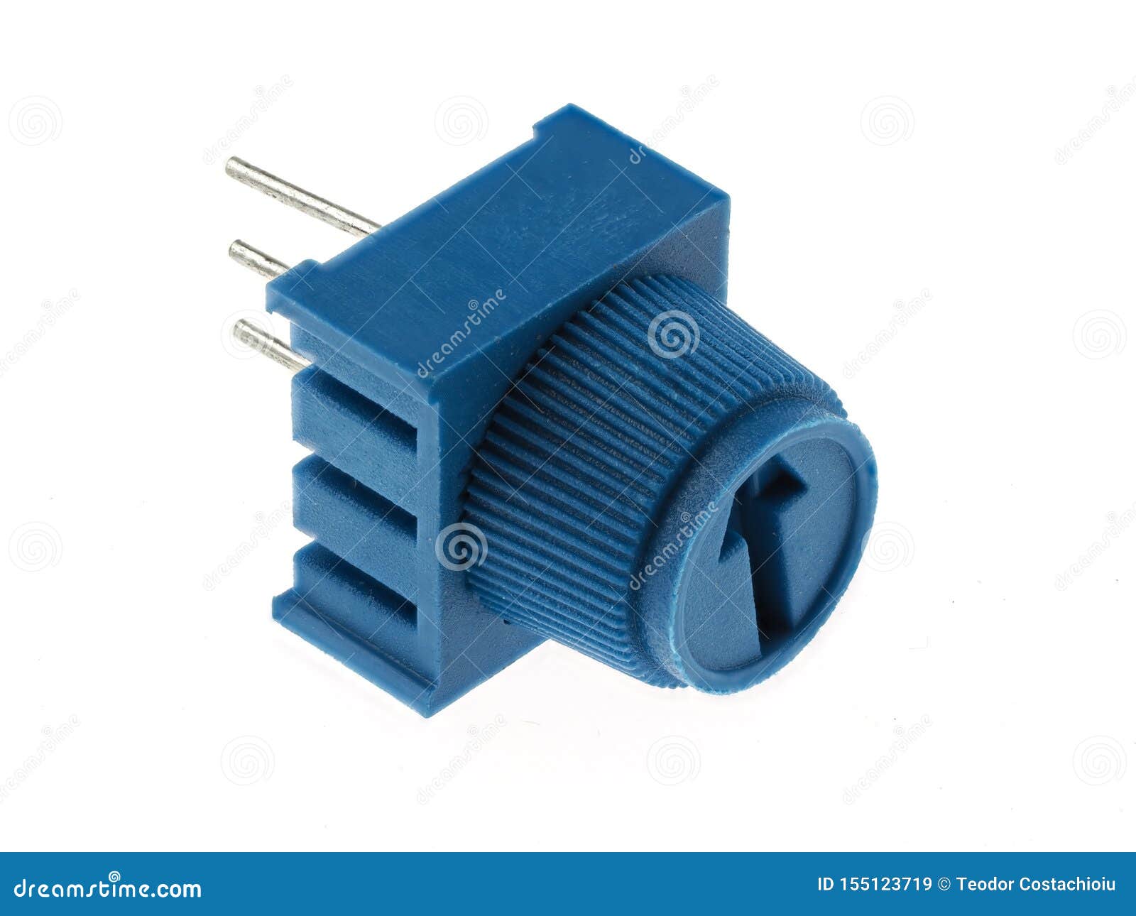 Blue Potentiometer; Spare Part Stock Image - Image of blue, resistor ...