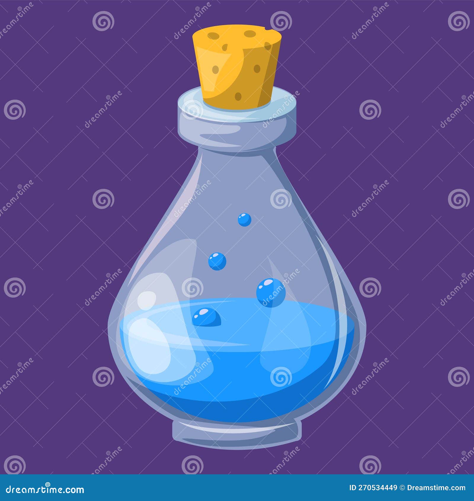 Blue Potion Game Icon Vector Isolated. Glass Bottle Stock Vector ...
