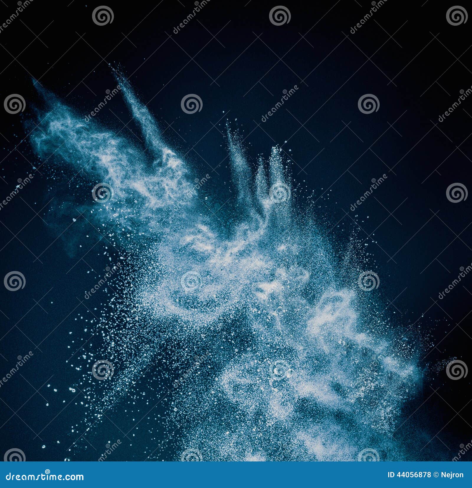 Blue powder exploding stock photo. Image of crumbled - 44056878