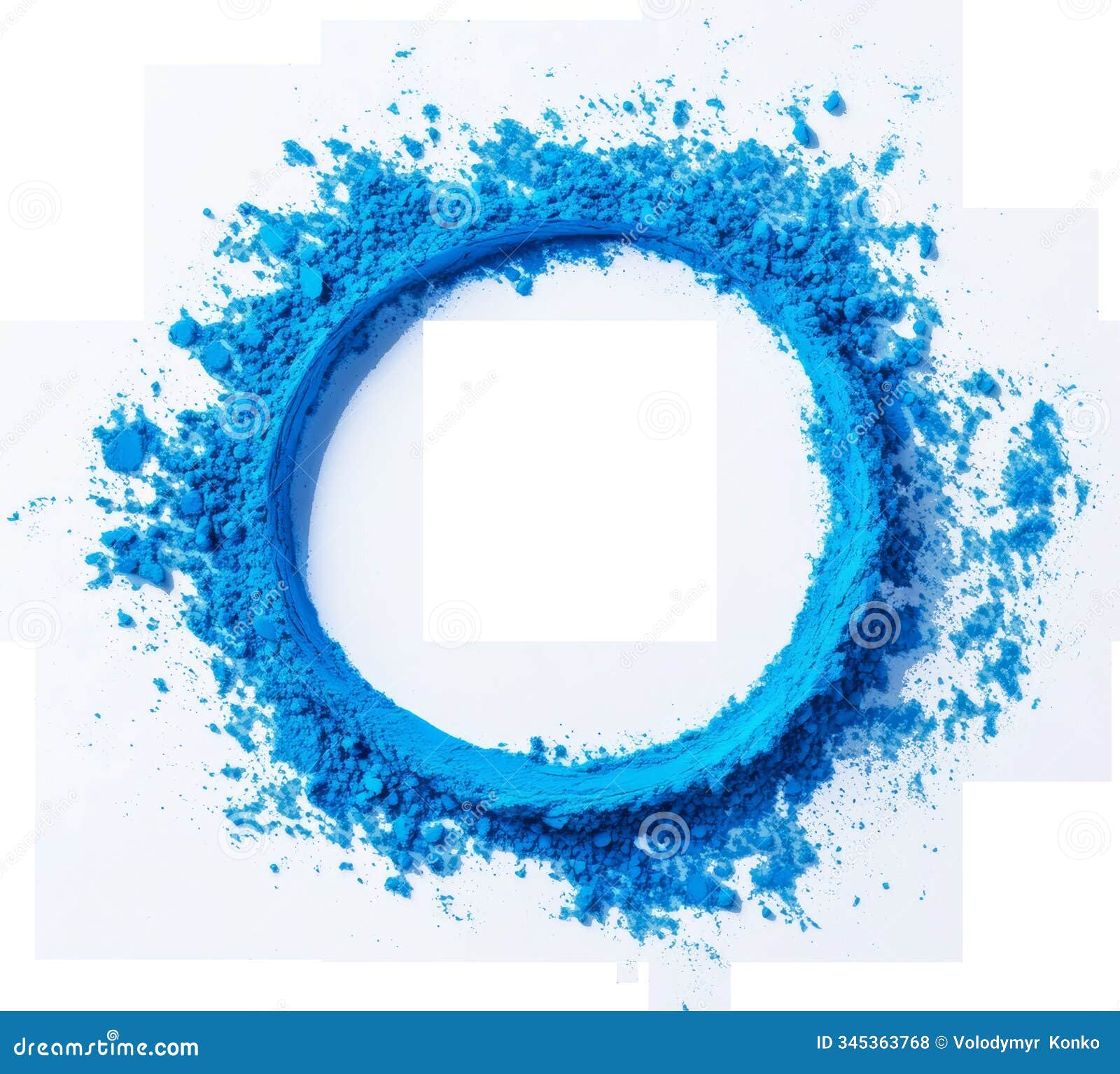 Blue Powder Explosion Forming a Circle on Transparent Background Stock ...