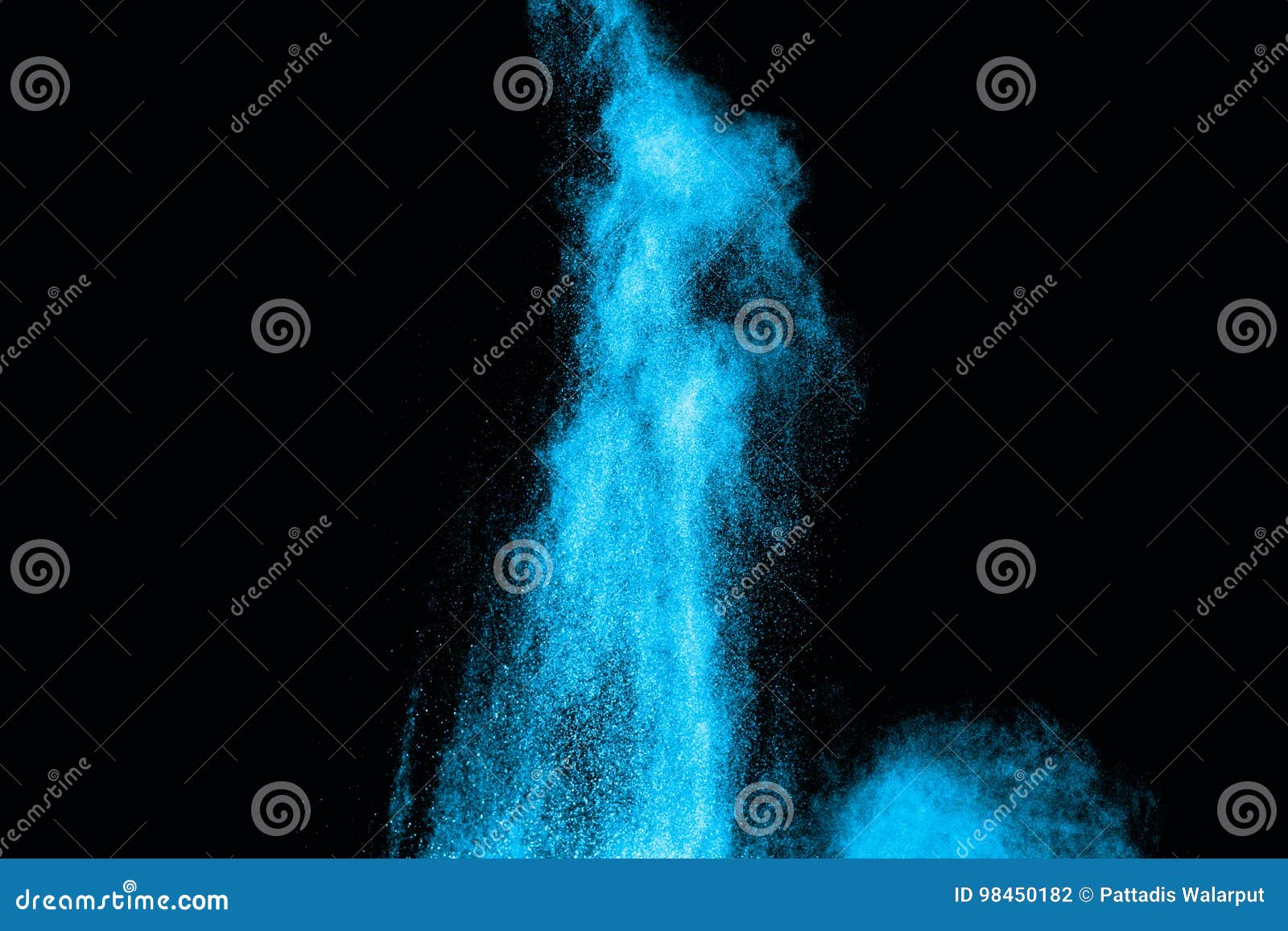 Blue Powder Explosion on White Background. Stock Photo - Image of dirty ...