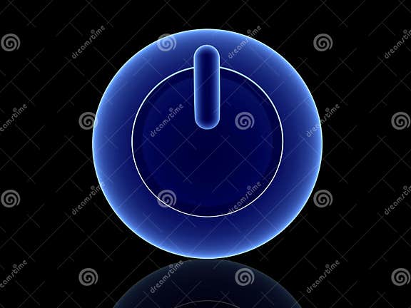 Blue Power Button stock illustration. Illustration of blue - 2200056