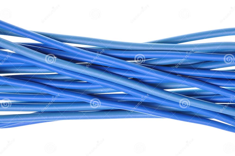 Blue power cables lines stock image. Image of component - 29490297