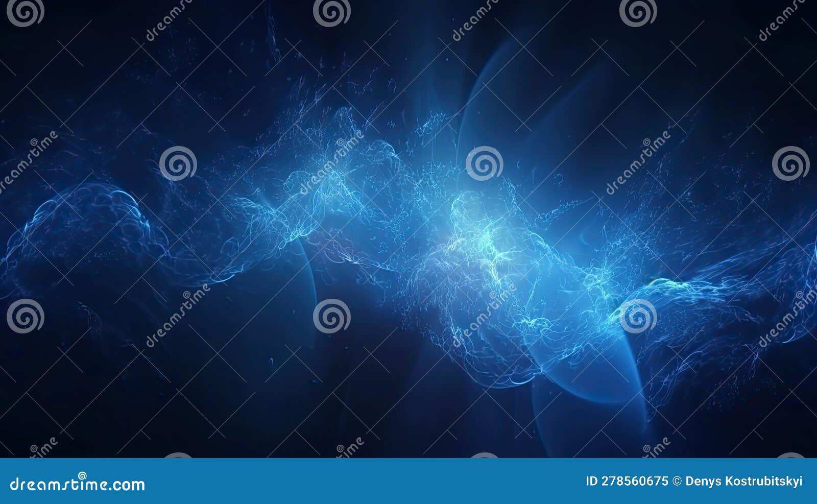 Blue Power Energy Abstract Background. Generative AI Stock Illustration ...