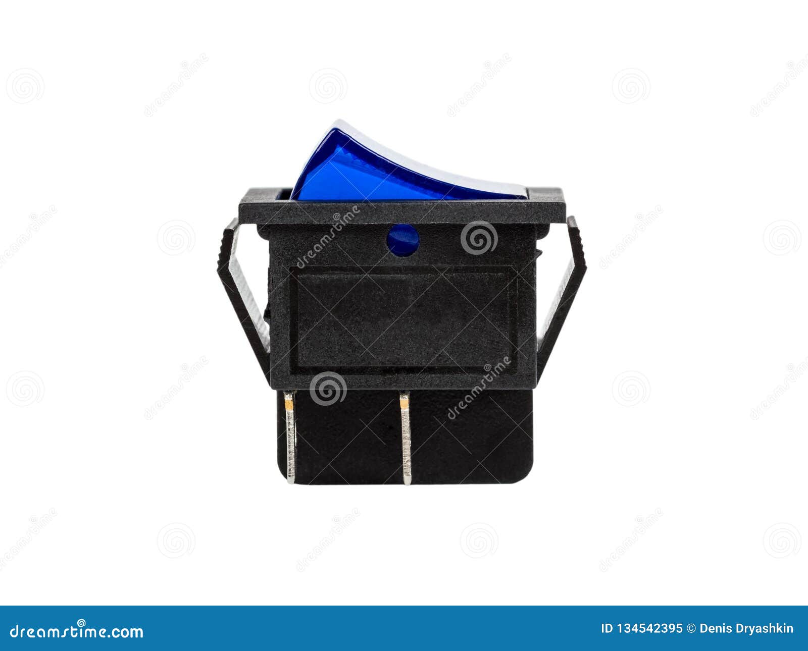 Blue Power Switch on White Background Stock Image - Image of element ...