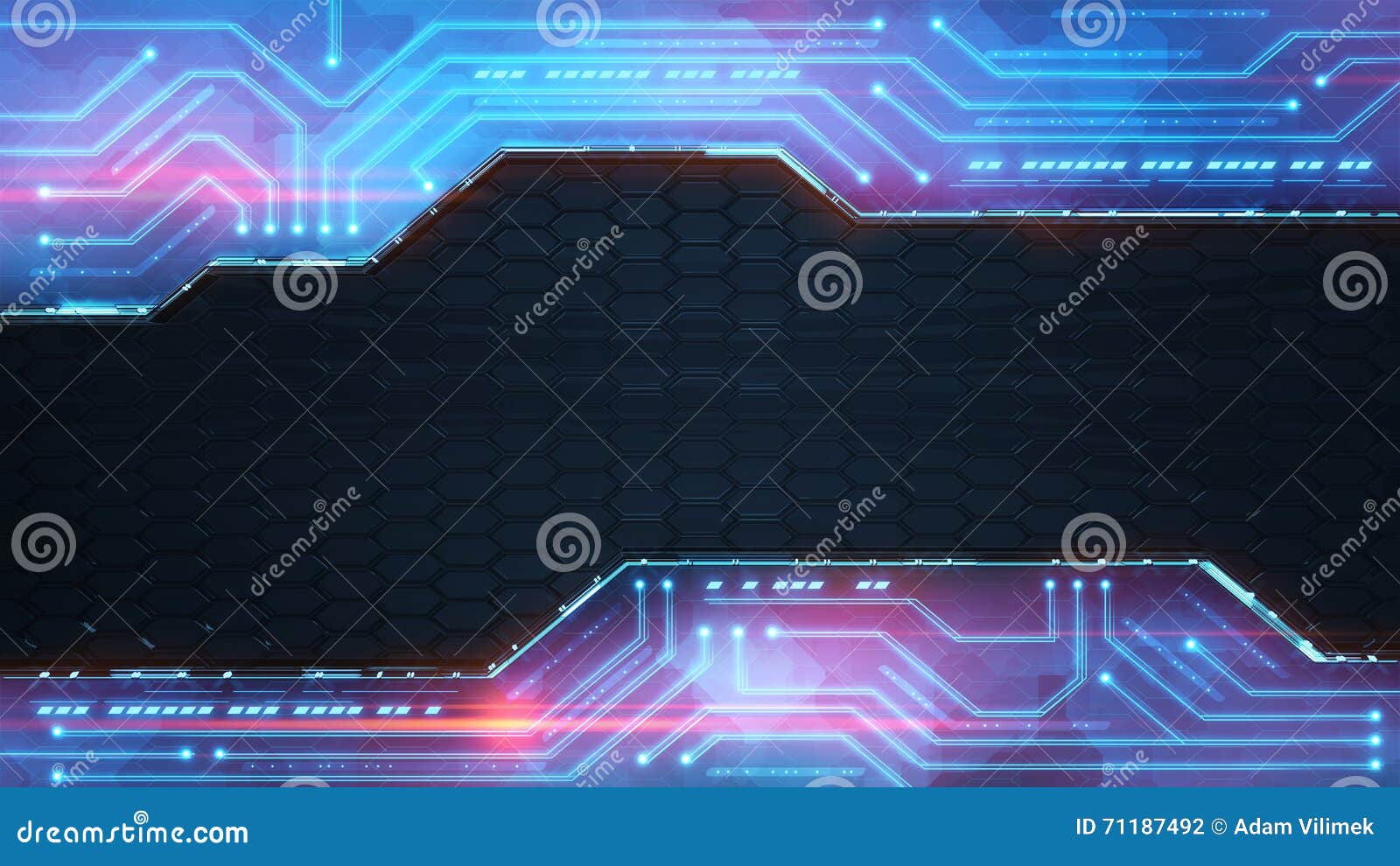 Blue Powerful Technology Computer Design Stock Illustration ...