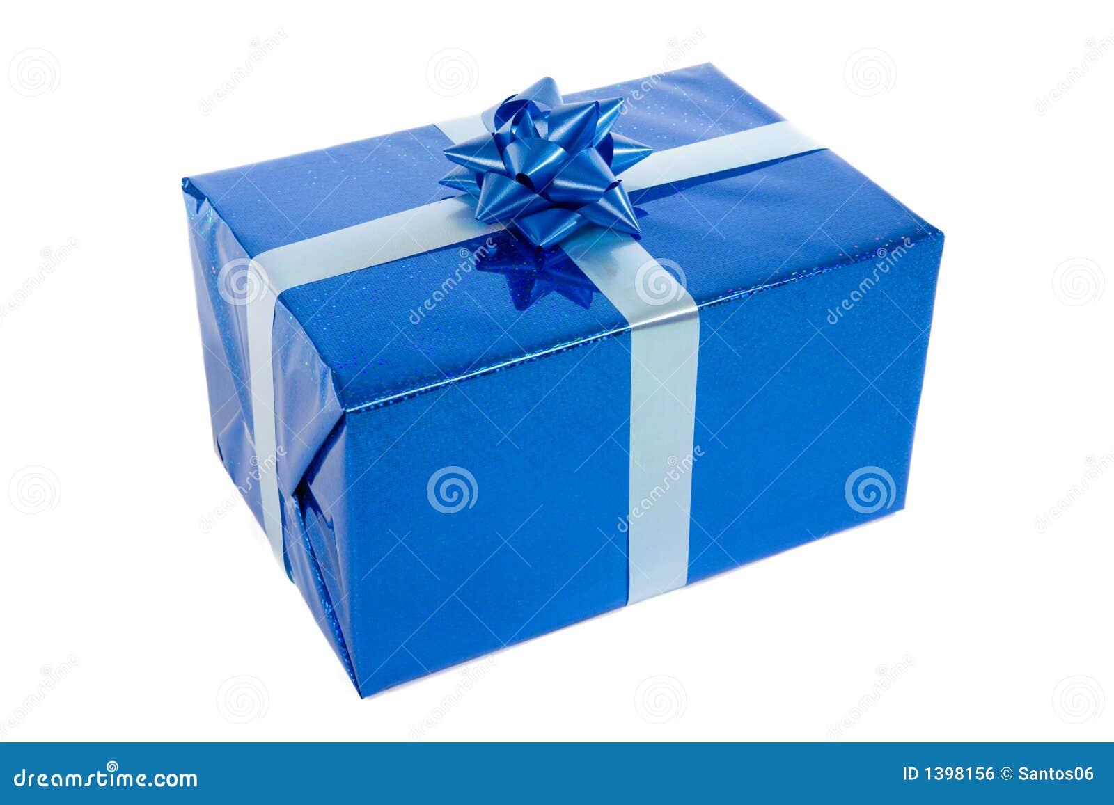 Blue present stock photo. Image of christmassy, paper - 1398156