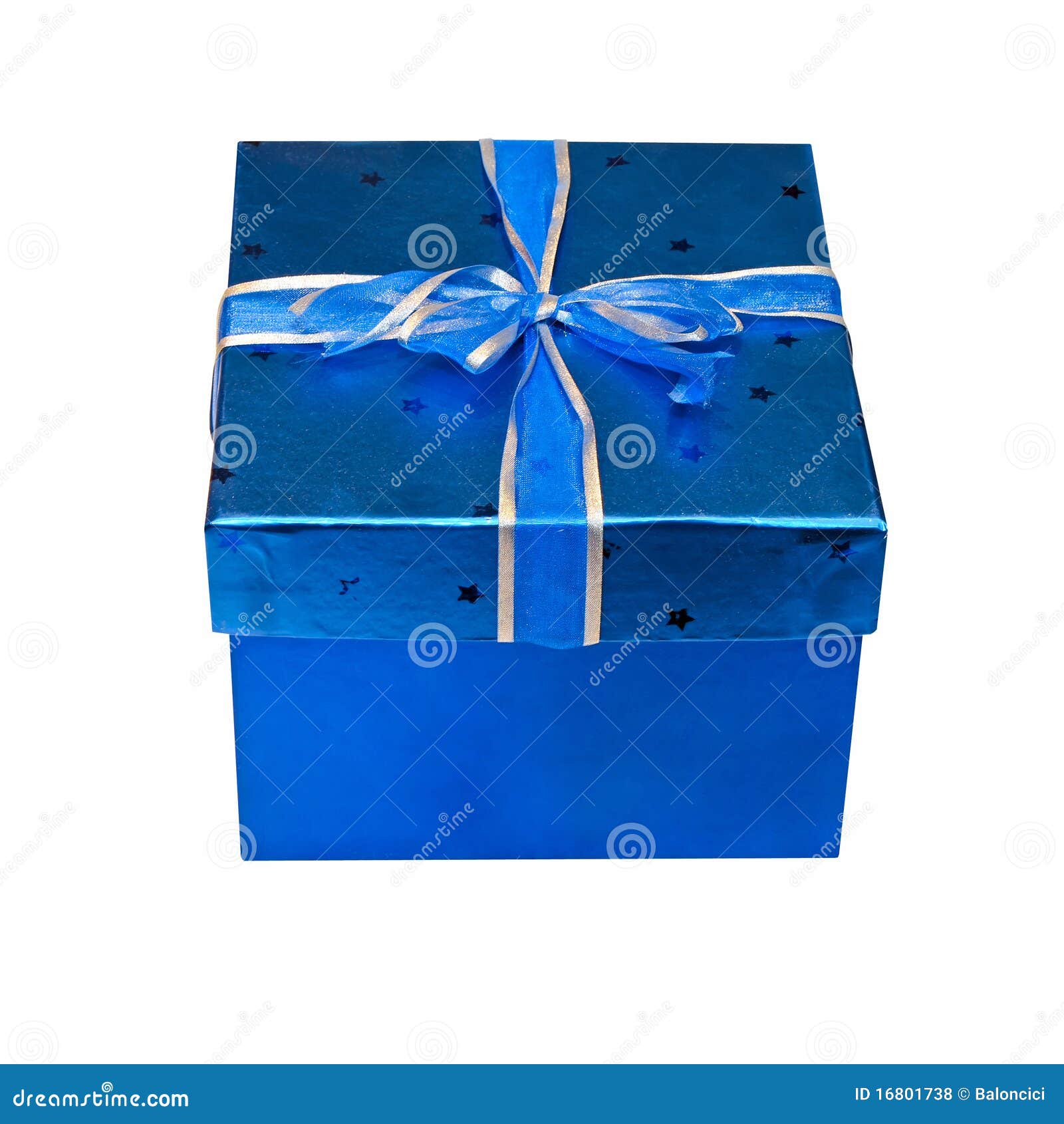 Blue present stock photo. Image of festive, clipping - 16801738