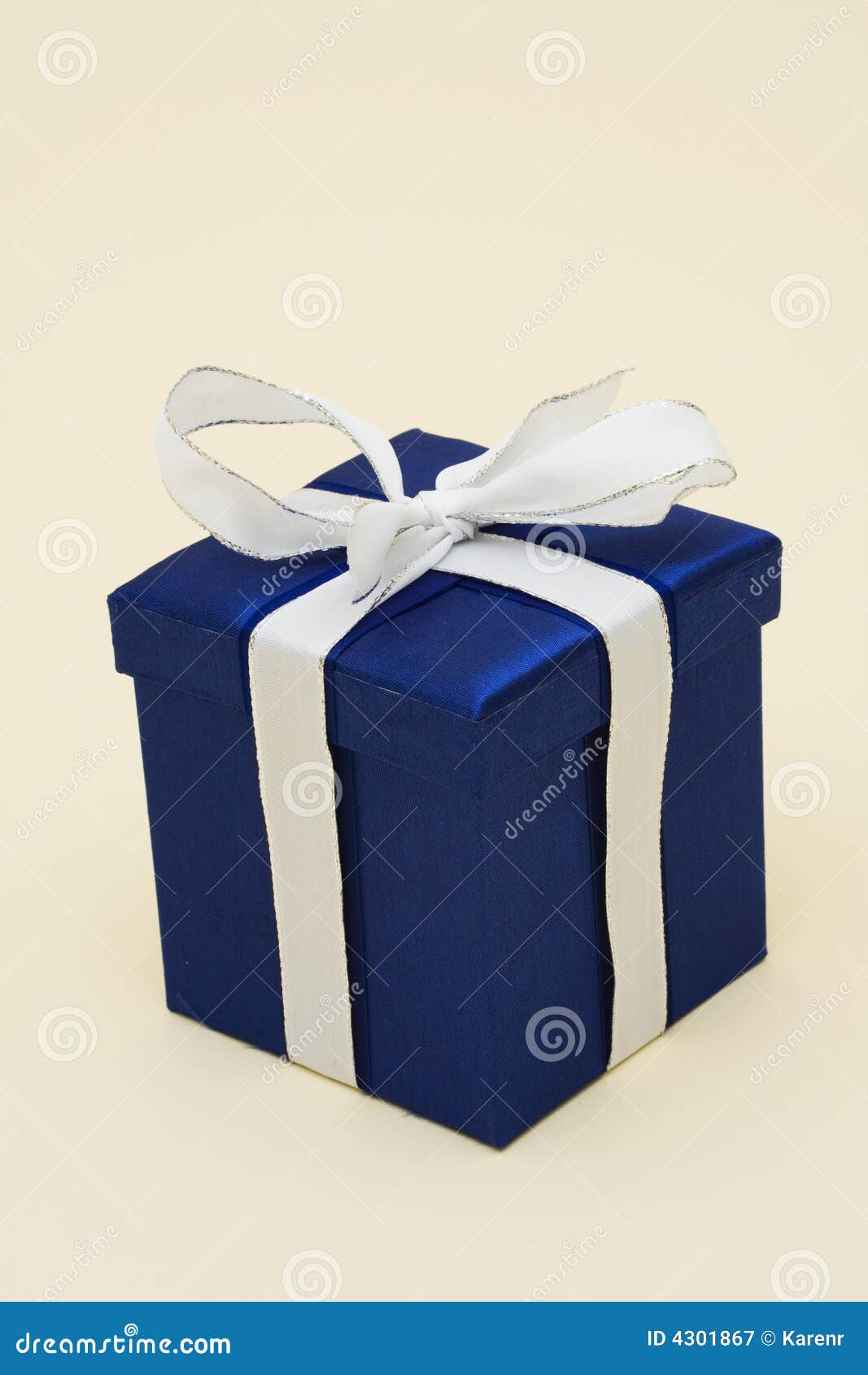 Blue Present stock image. Image of received, shape, beige - 4301867