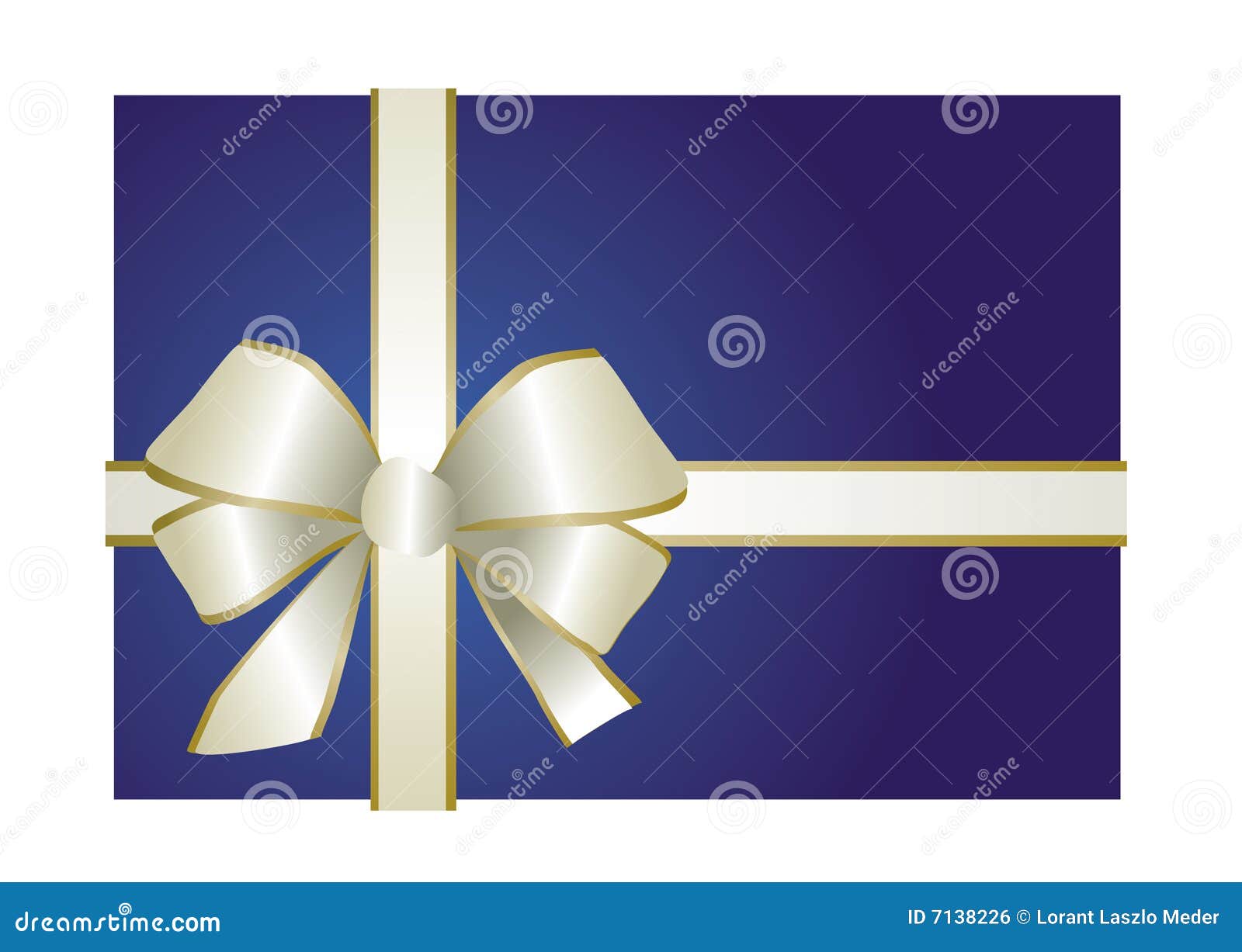 Blue present stock vector. Illustration of decoration - 7138226