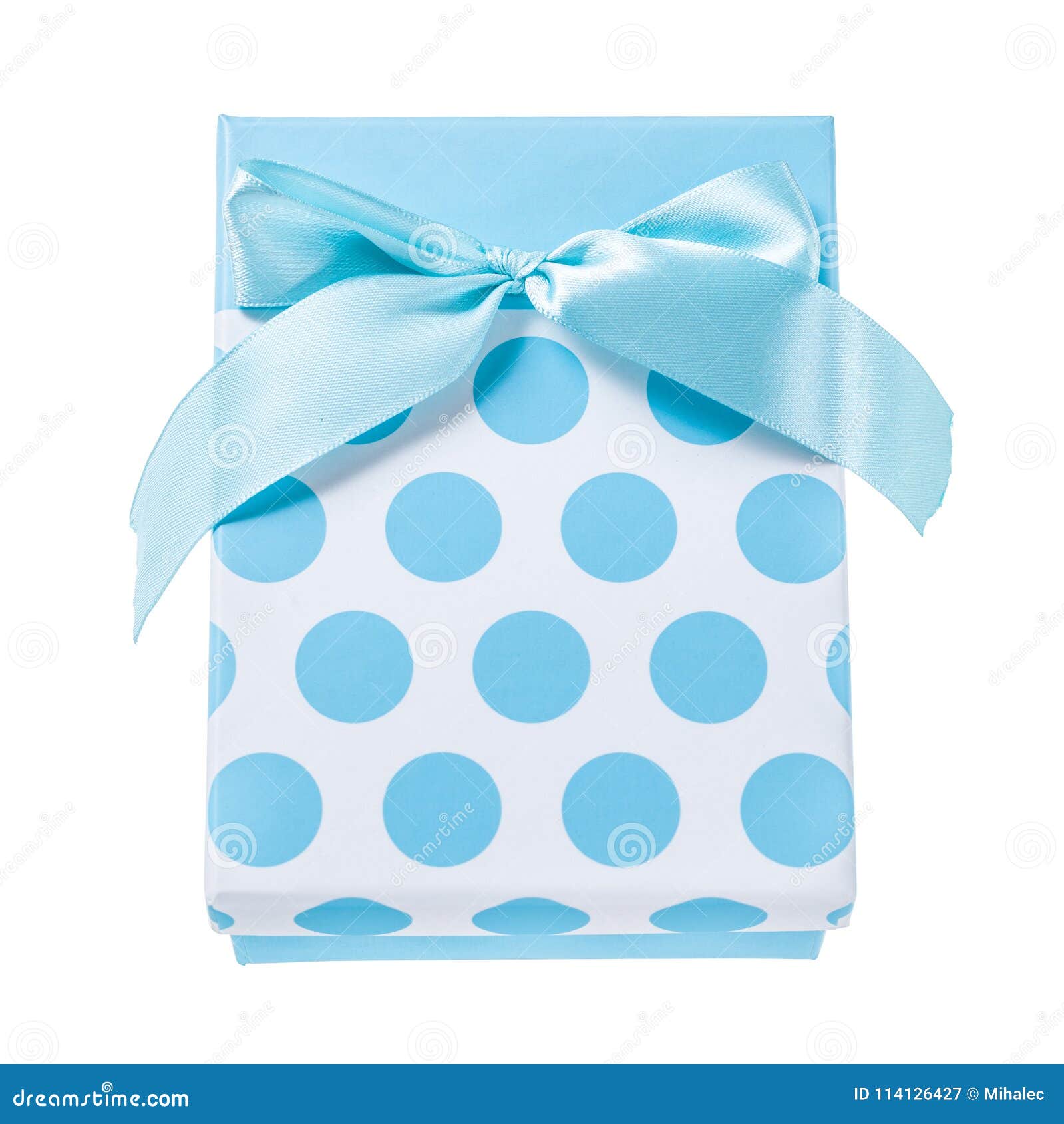 Blue Present Box Isolated on White Stock Image - Image of blue, white ...