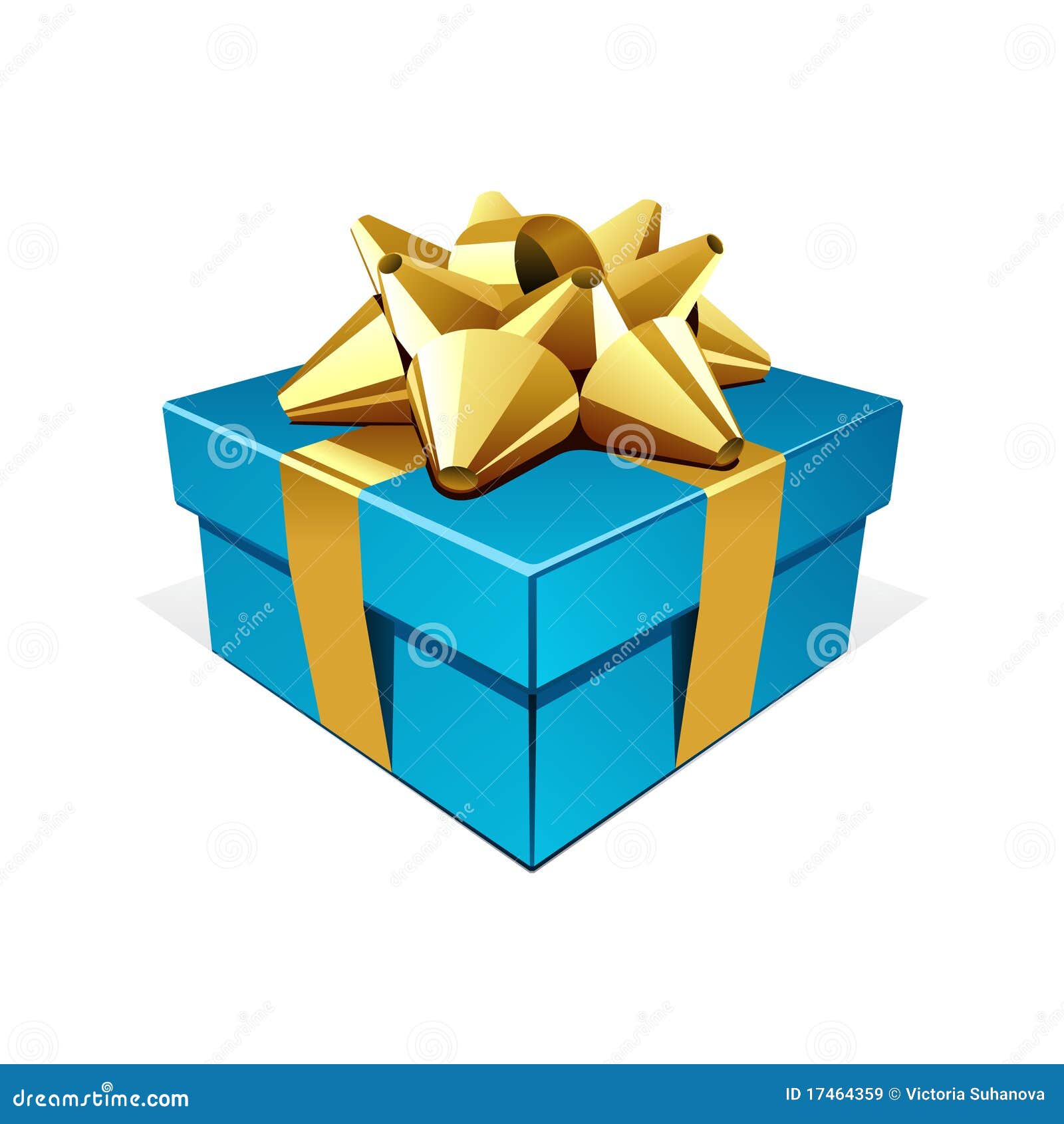 Blue present illustration stock vector. Illustration of gift - 17464359